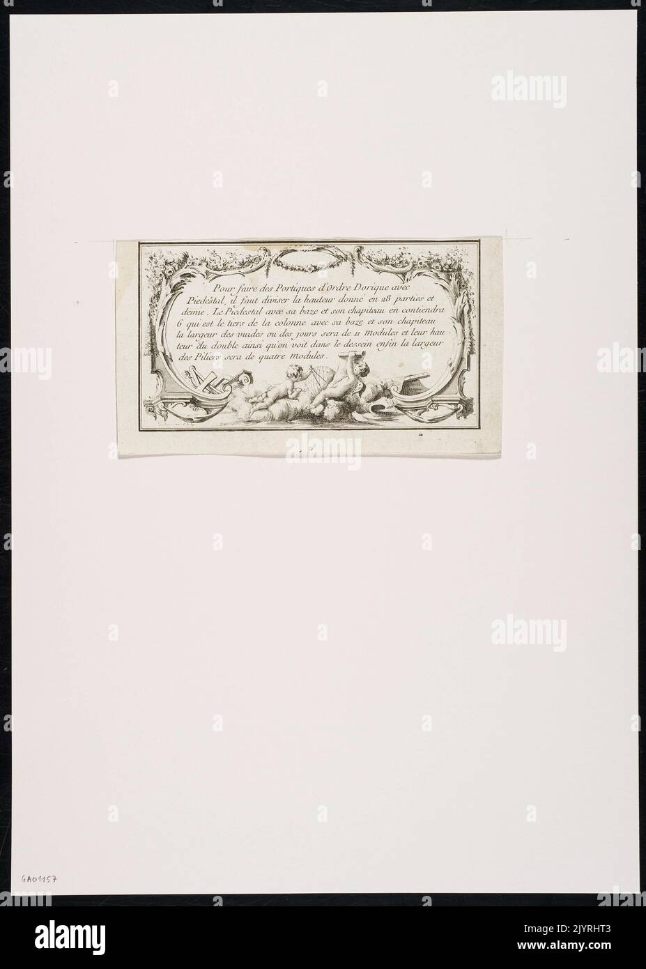 Cartouche with leaf vines, flowers, garlands, putti and passers Stock ...