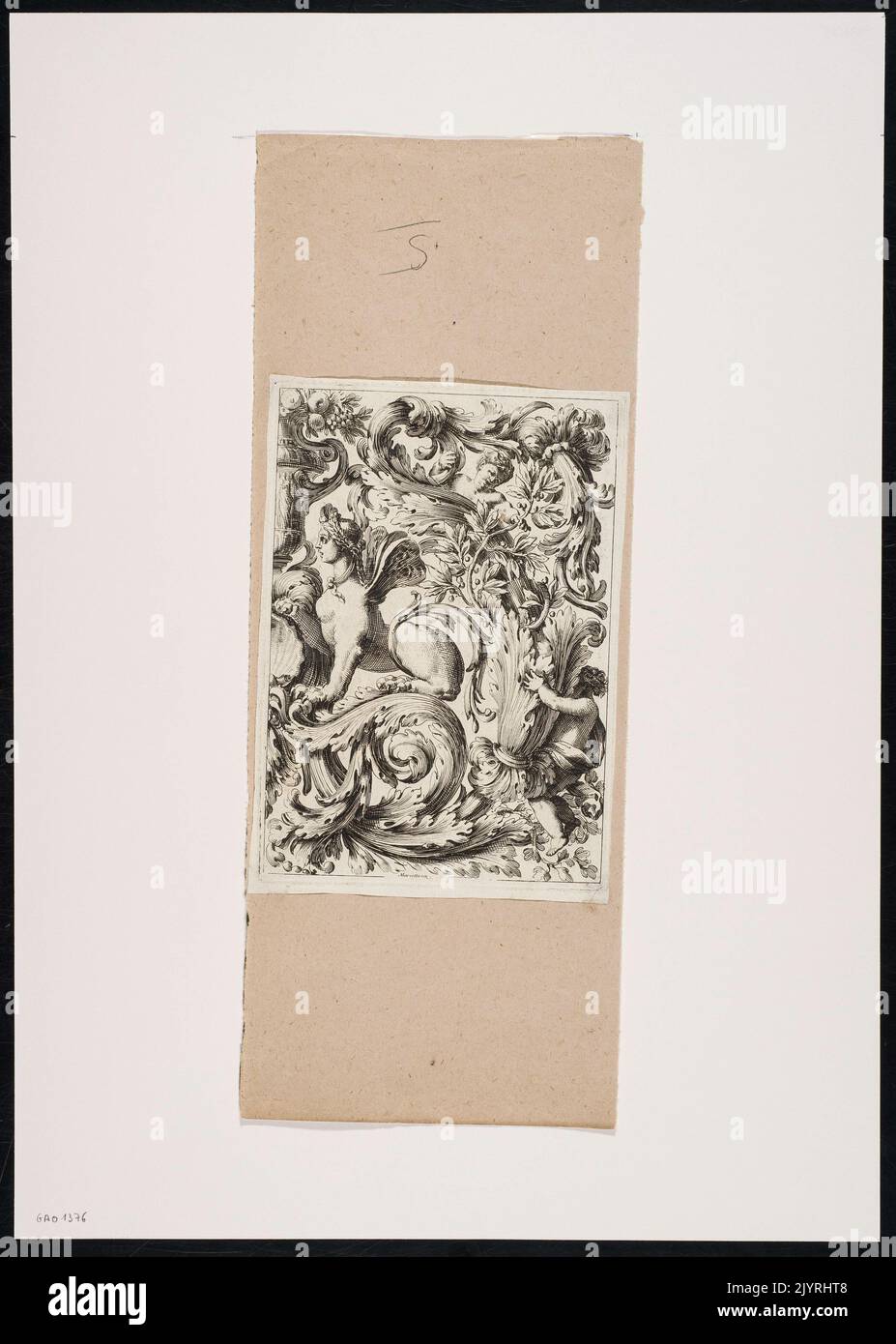 The ornament sheet illustrates putti, decorative leaf vines, and a ...
