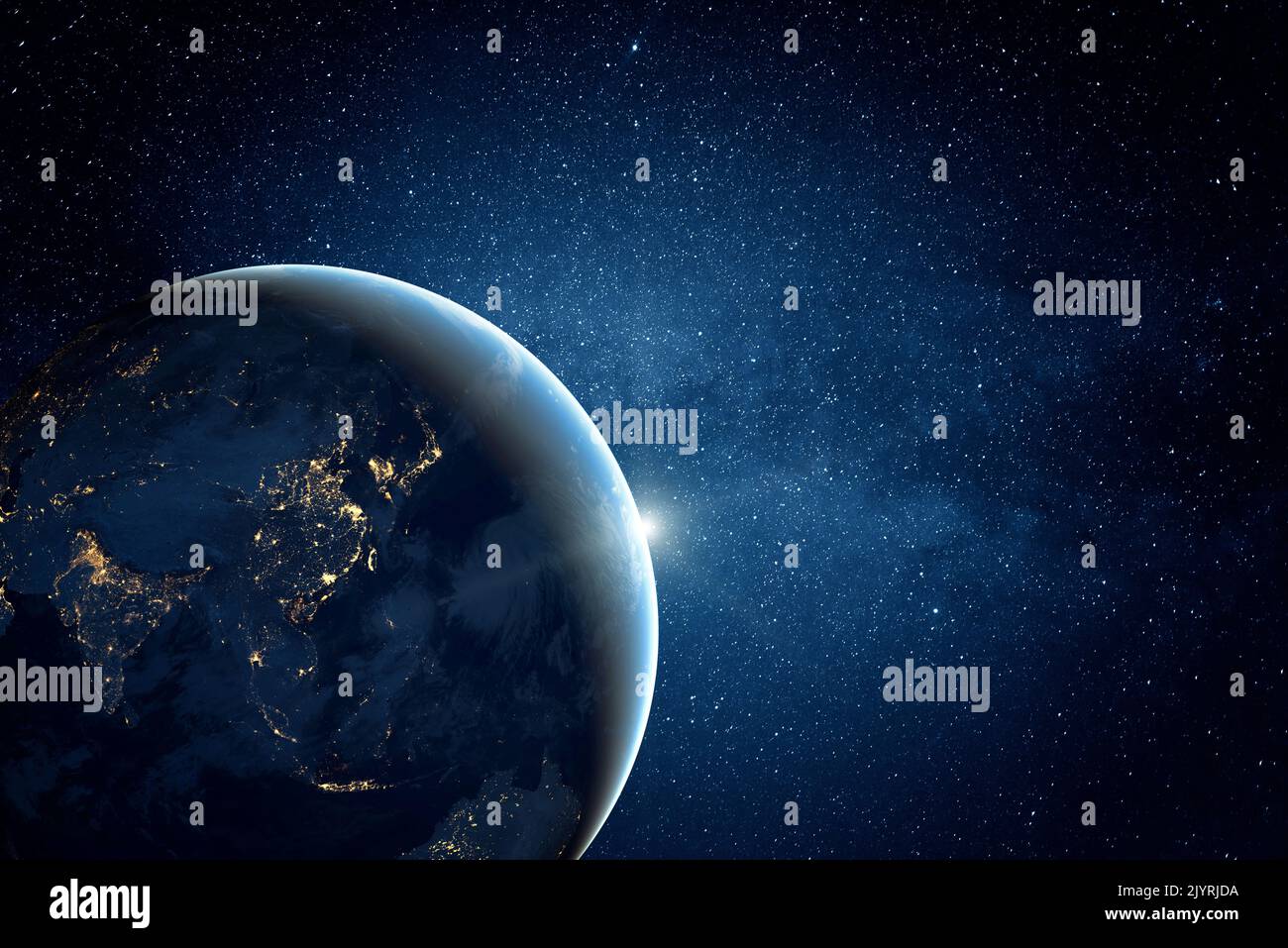 Earth ray light in space hi-res stock photography and images - Alamy