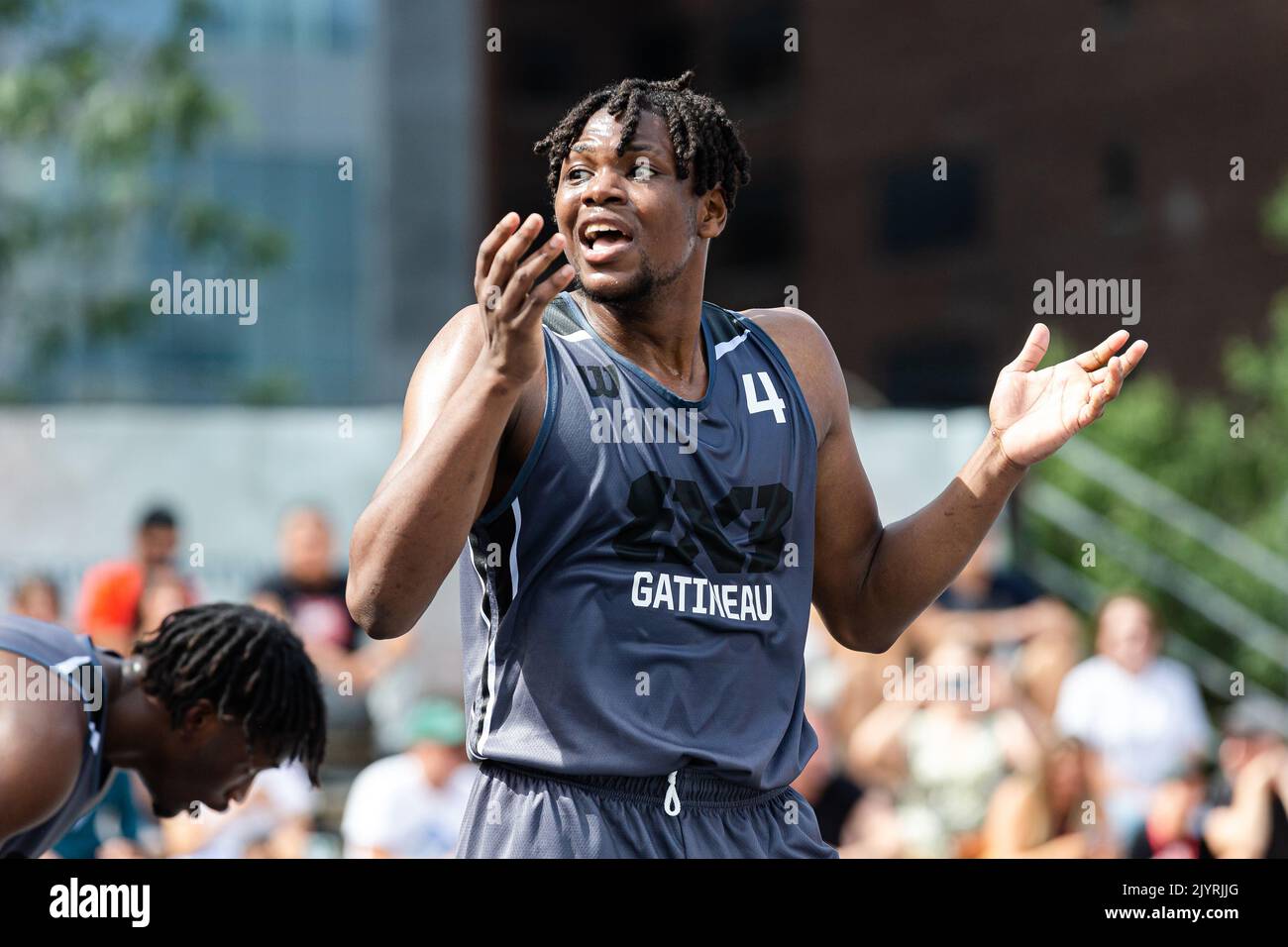 Montreal, Canada, September 03, 2022: Alain Bernard Louis (grey) of ...