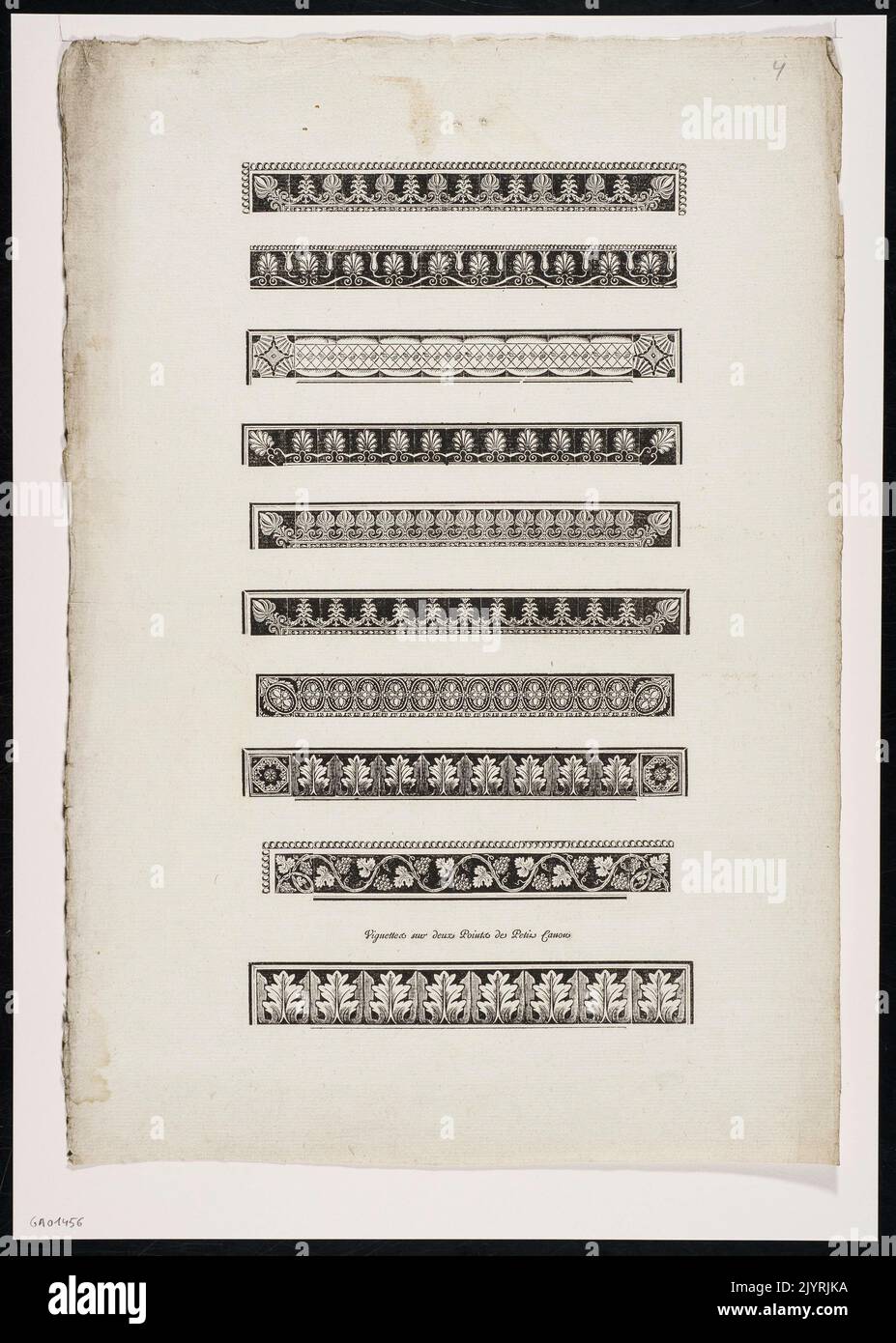 The ornament sheet with Frisians is an artistic design featuring five ...