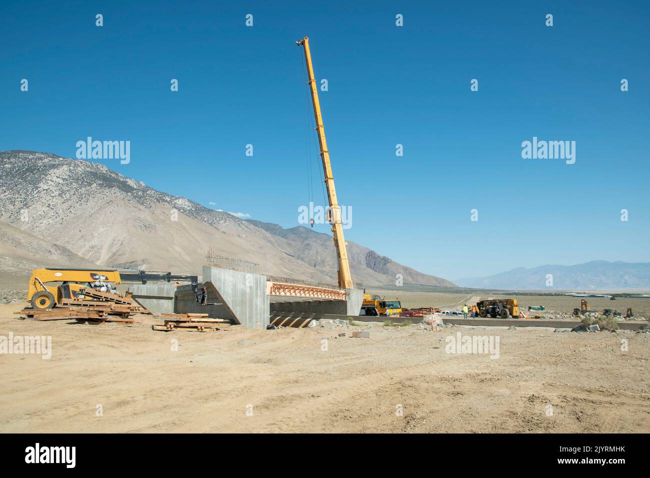This road project near Olancha in Inyo County, CA, USA is building a ...