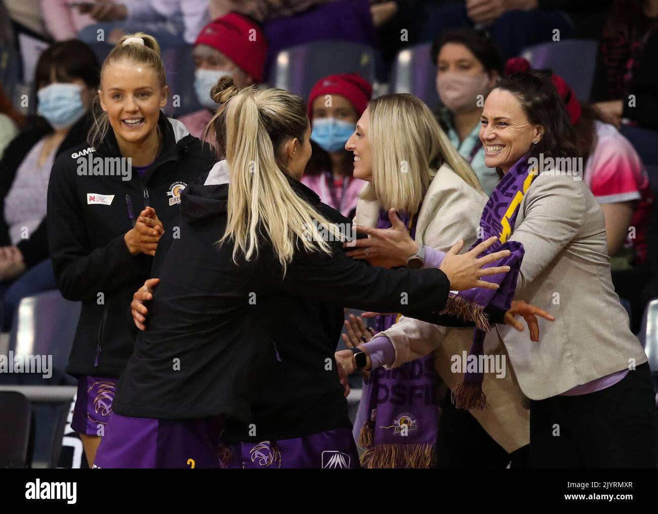 Rudi Ellis, Lara Dunkley, Gretel Bueta and Megan Anderson, head coach ...