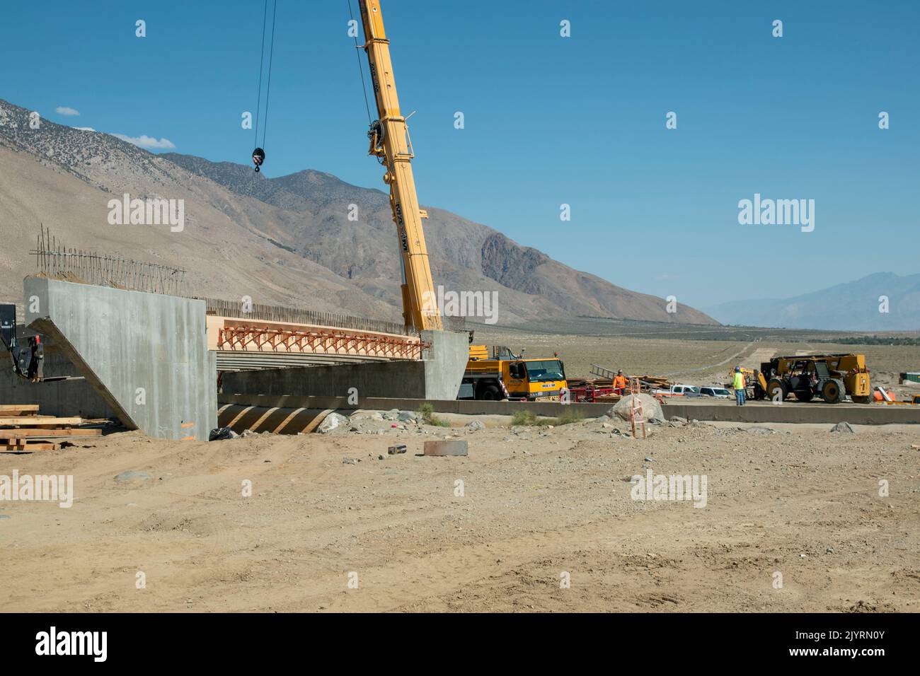 This road project near Olancha in Inyo County, CA, USA is building a ...