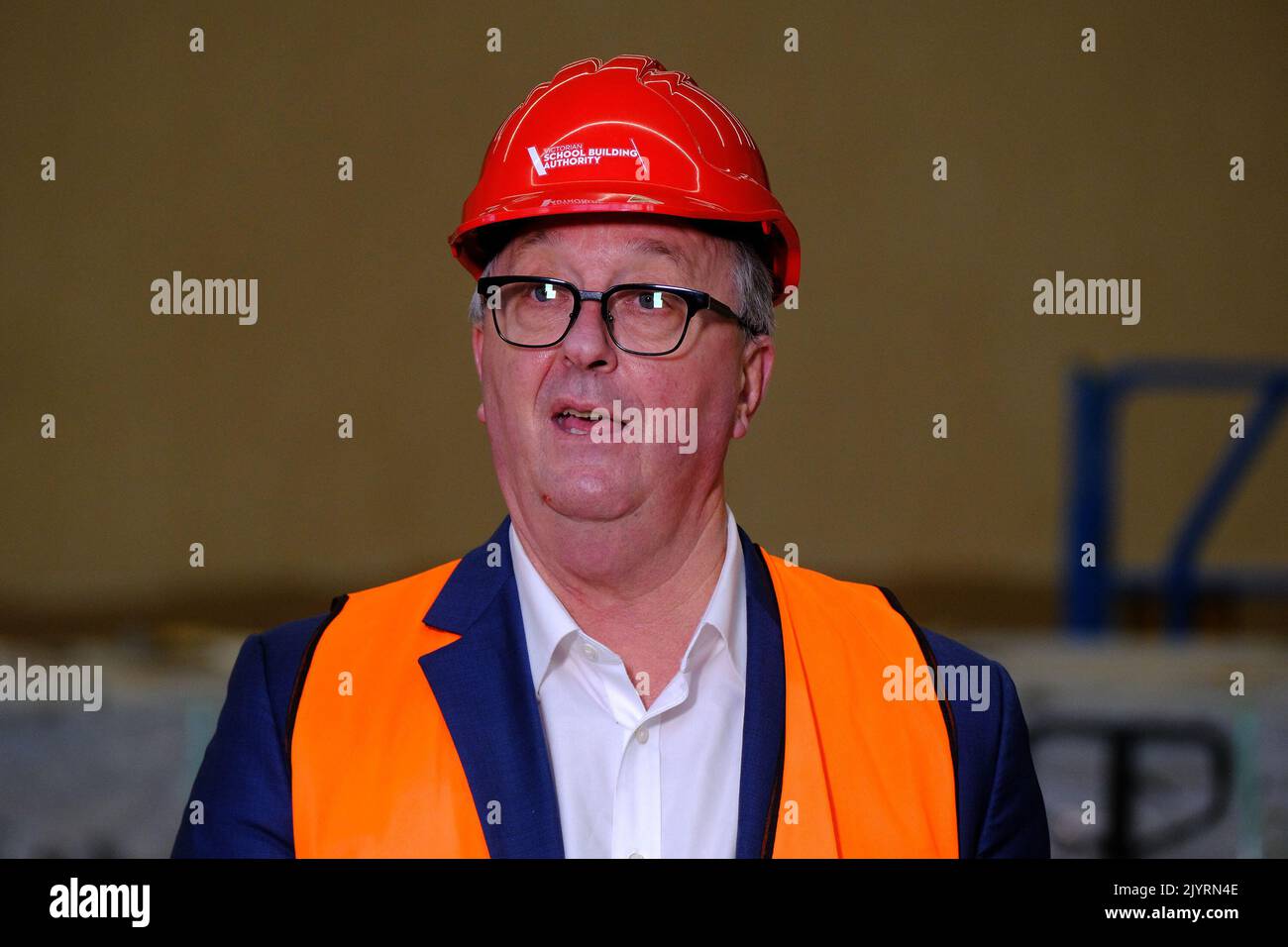 Victorian Health Minister Martin Foley speaks to the media during an ...