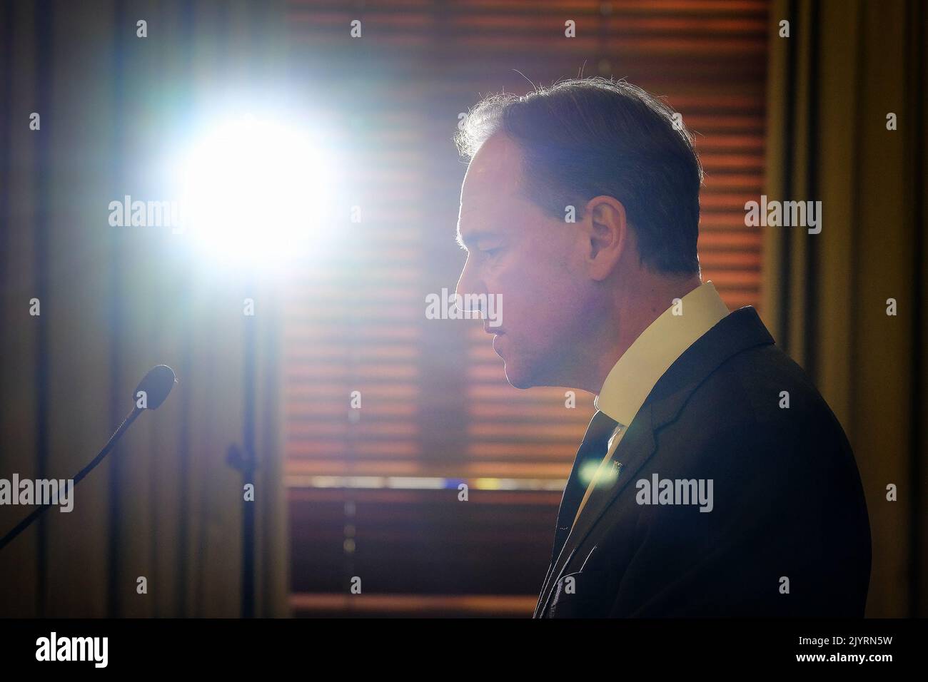 Health Minister Greg Hunt speaks to the media during a press conference ...