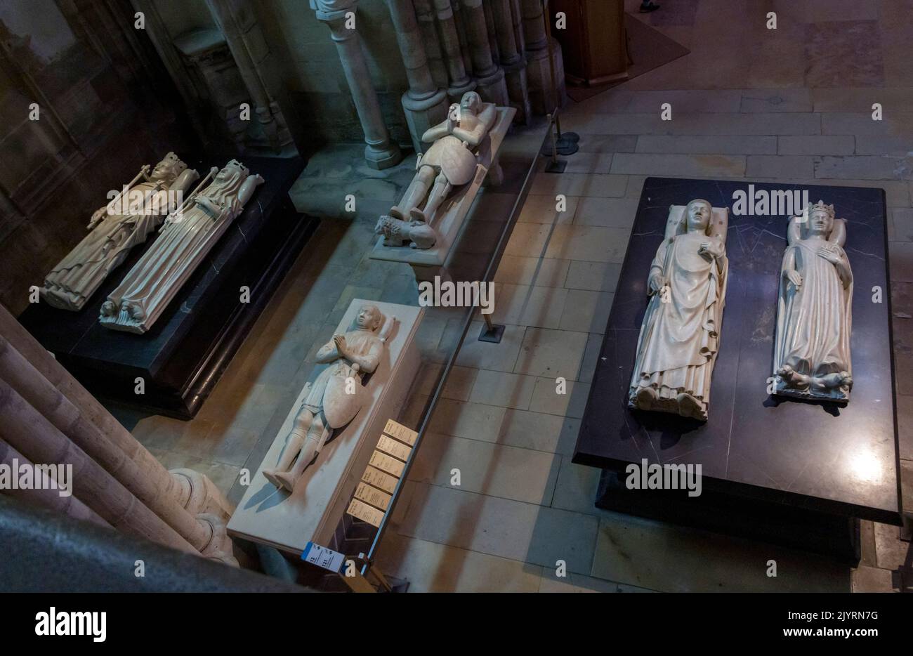 tombs of medieval kings and queens, Saint-Denis basilica, Paris, France ...