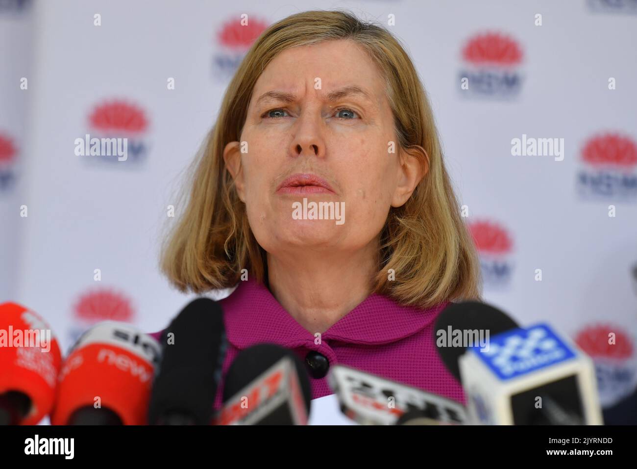 NSW Chief Health Officer Dr Kerry Chant at a press conference to ...