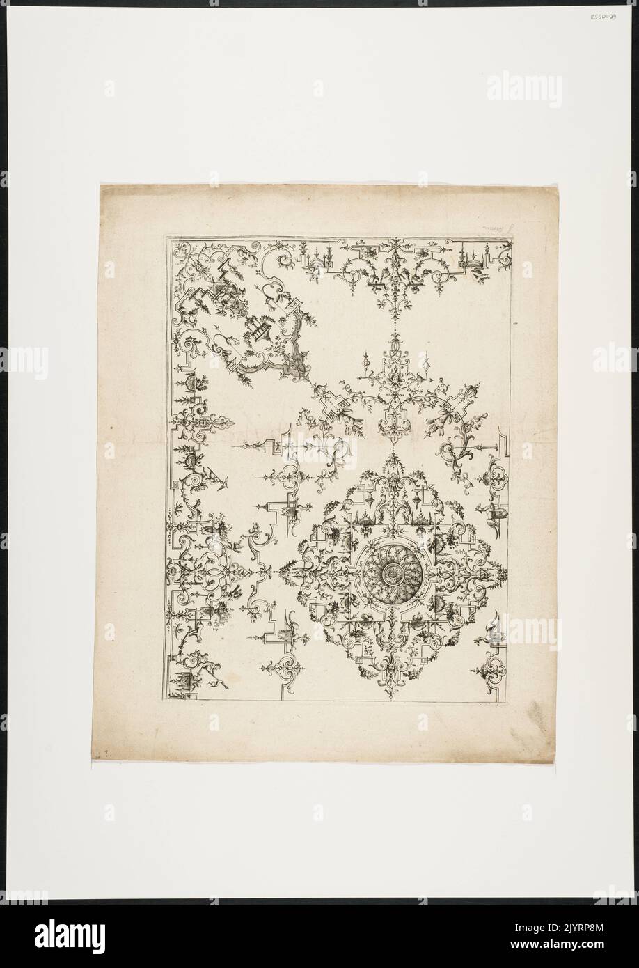 Ornament sheet with grotesken, arabesken and mythical figures Stock ...
