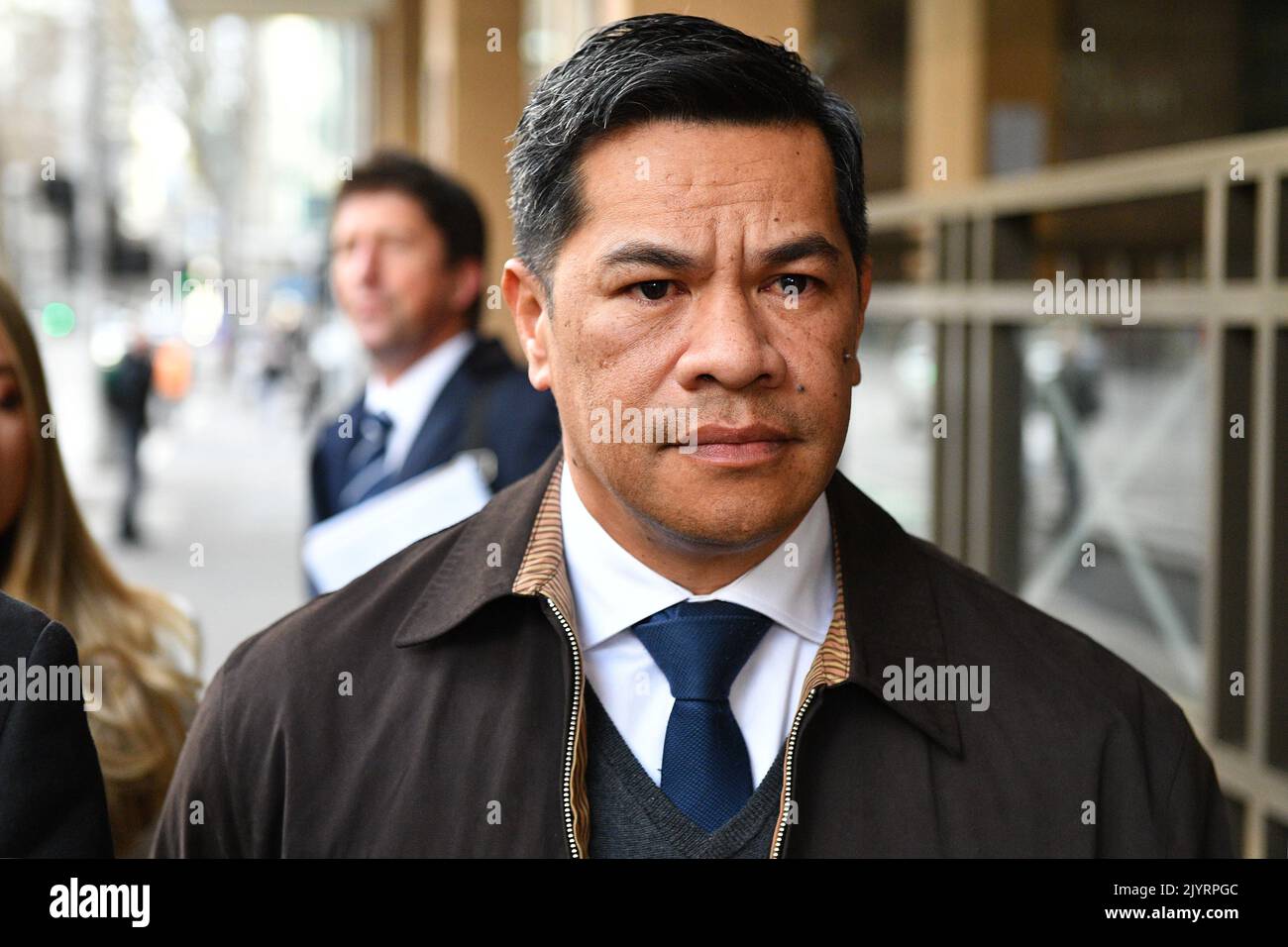 Simiona Tuteru departs the Melbourne Magistrates Court in Melbourne ...