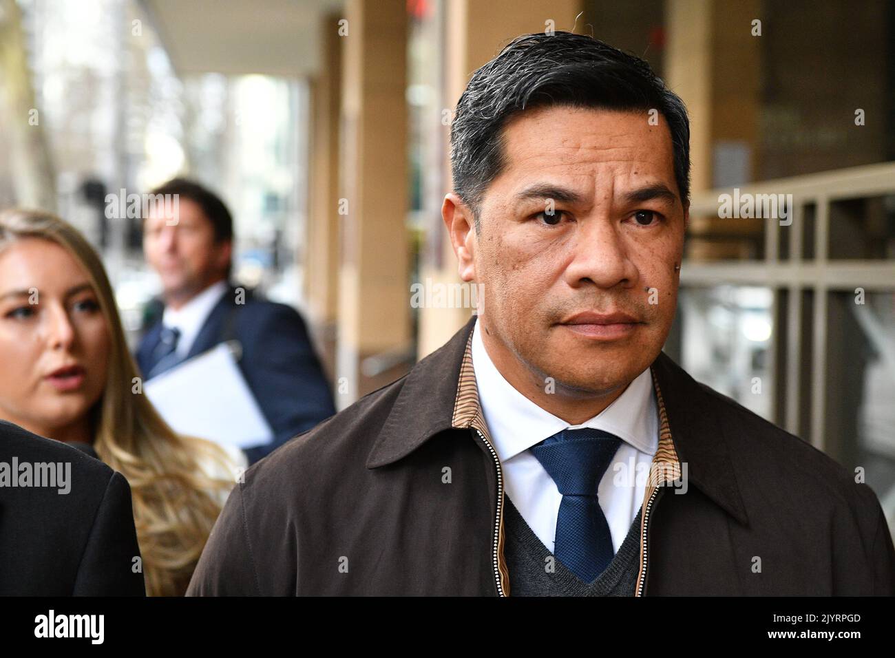 Simiona Tuteru departs the Melbourne Magistrates Court in Melbourne ...