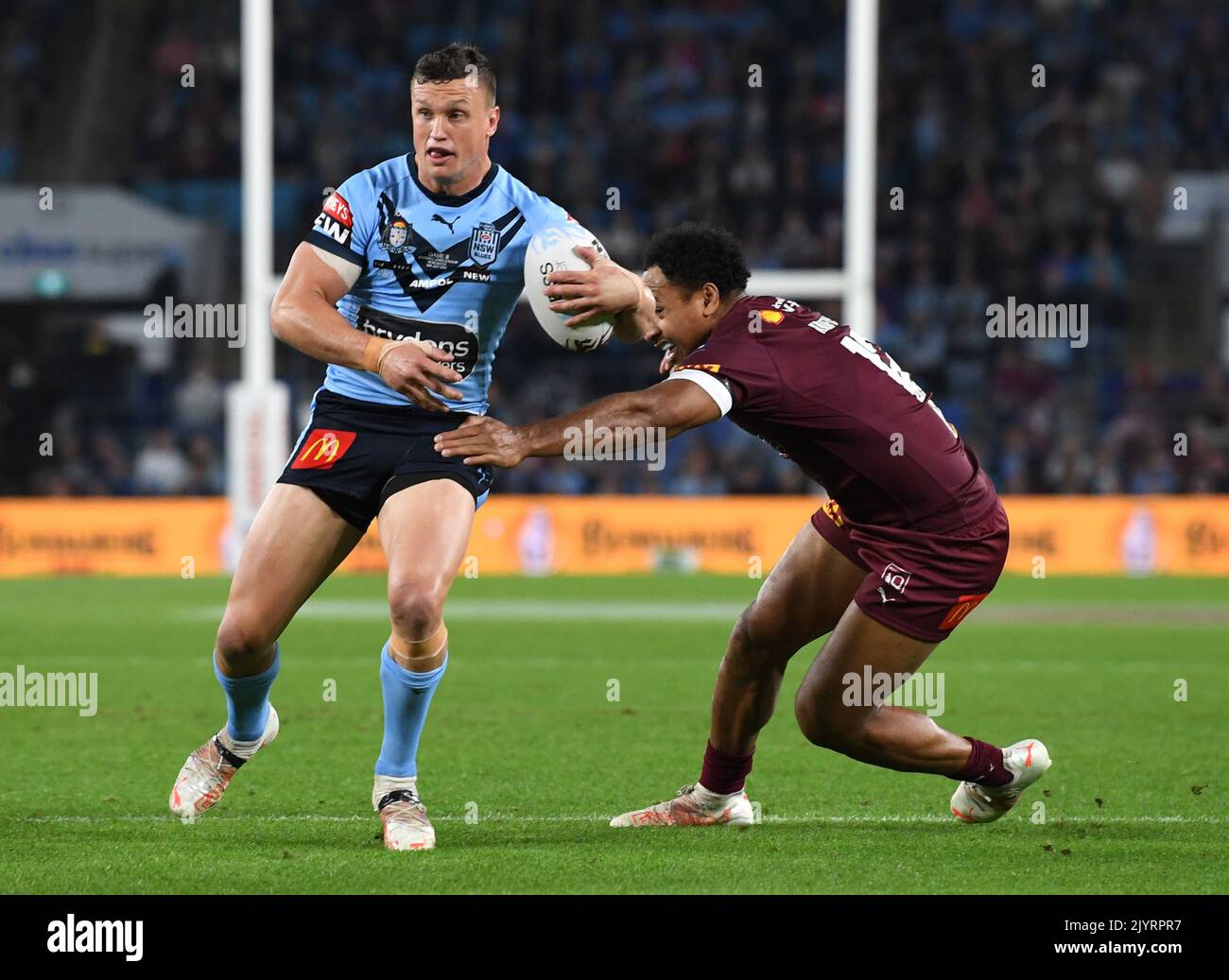 Jack Wighton (left) of the Blues in action during Game 3 of the 2021 ...