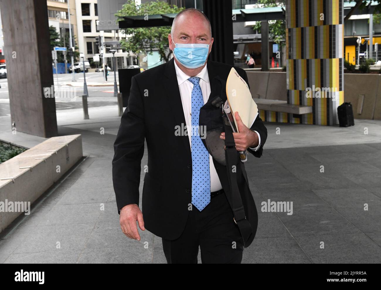 Lawyer Neil Lawler is seen arriving to give evidence at the Brisbane ...