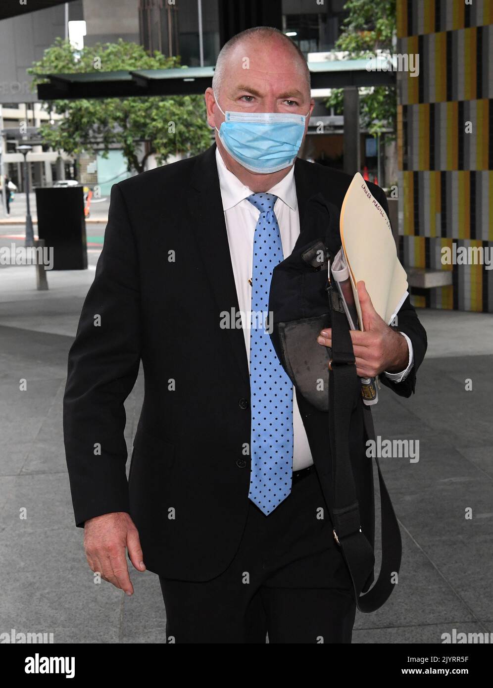 Lawyer Neil Lawler is seen arriving to give evidence at the Brisbane ...