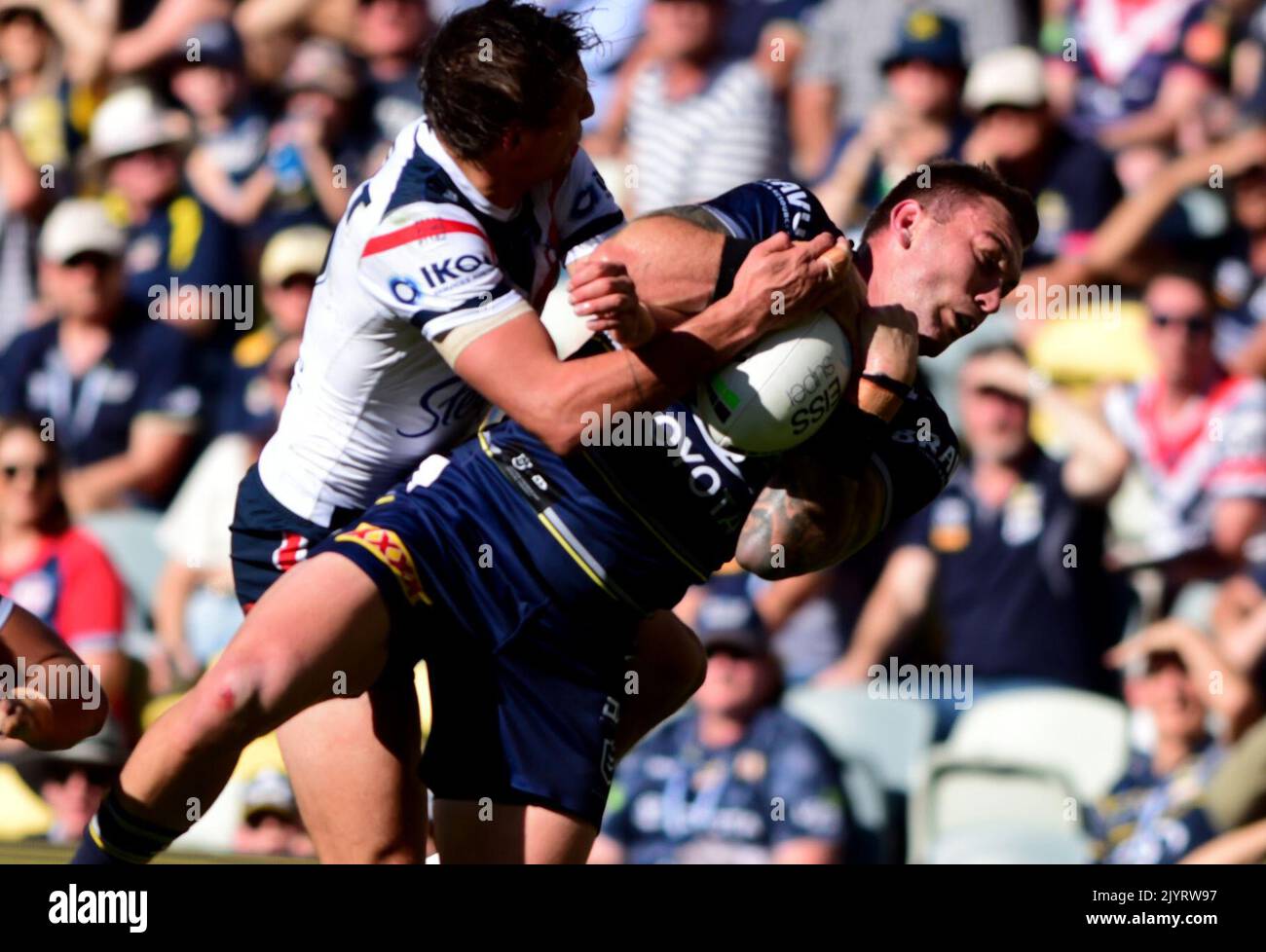 Kyle Feldt of the Cowboys during the NRL Round 18 match between North ...