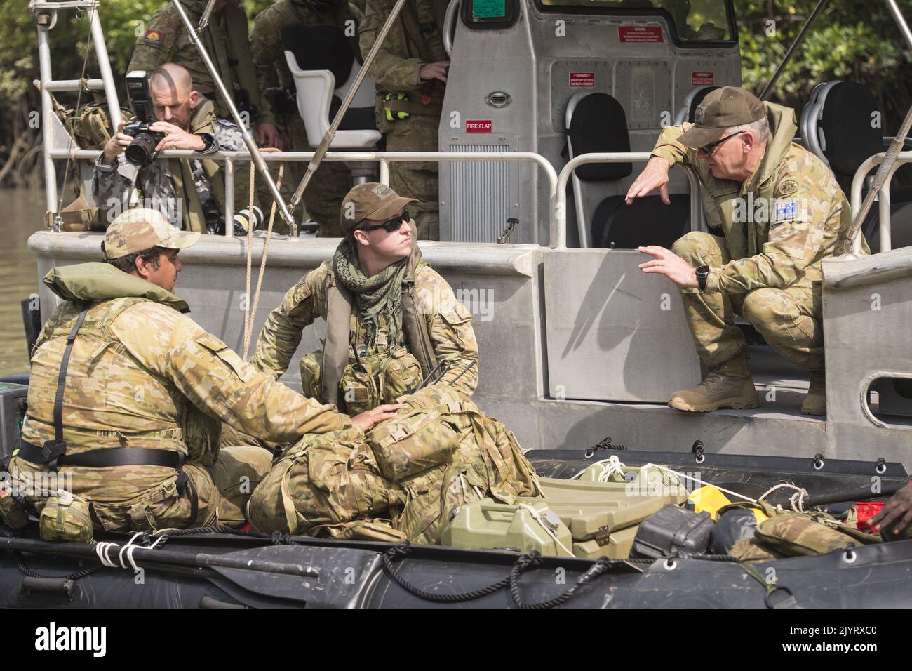 Chief of Army Lieutenant General Rick Burr speaks to members of the ...