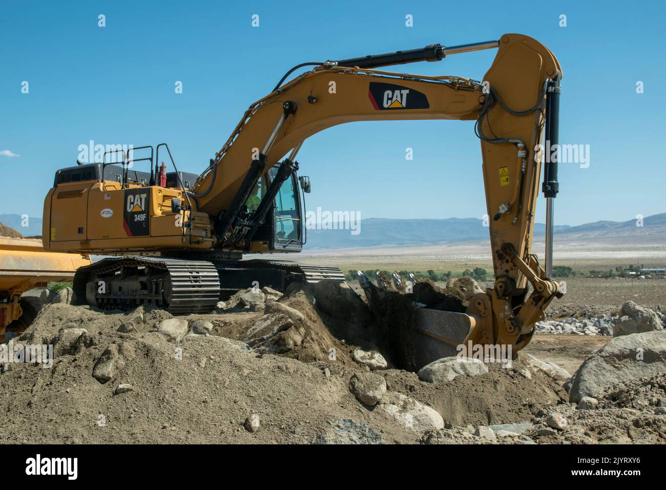 This road project near Olancha in Inyo County, CA, USA is building a ...
