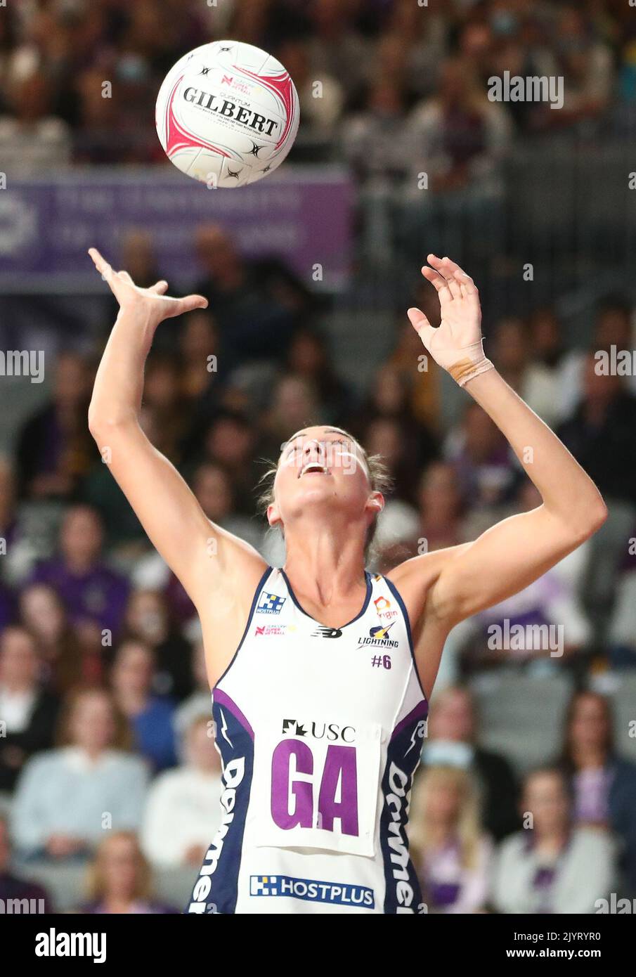 Cara Koenen of the Lightning in action during the Round 11 Super ...