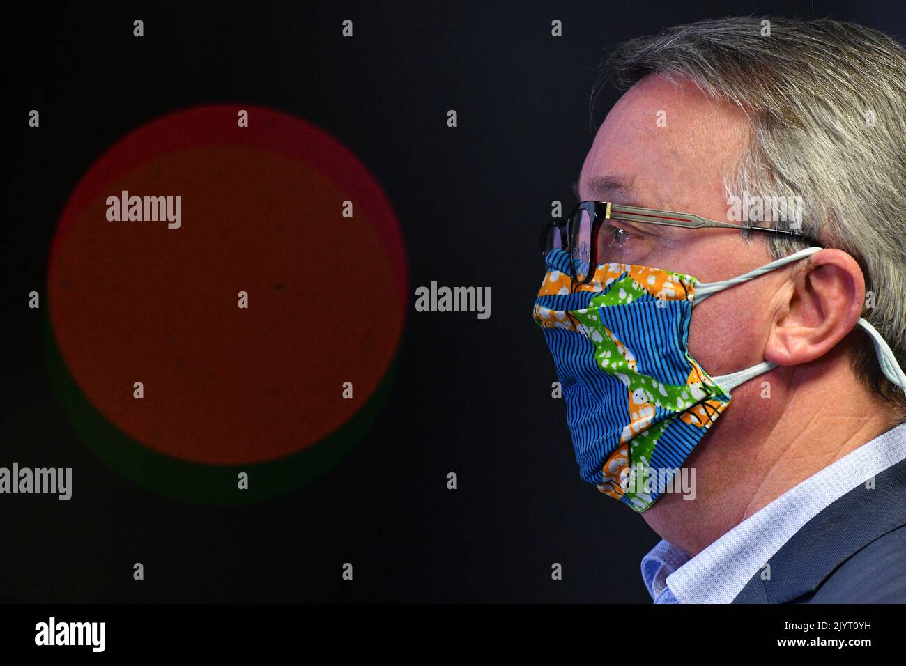 Victorian Health Minister Martin Foley looks on during a press ...