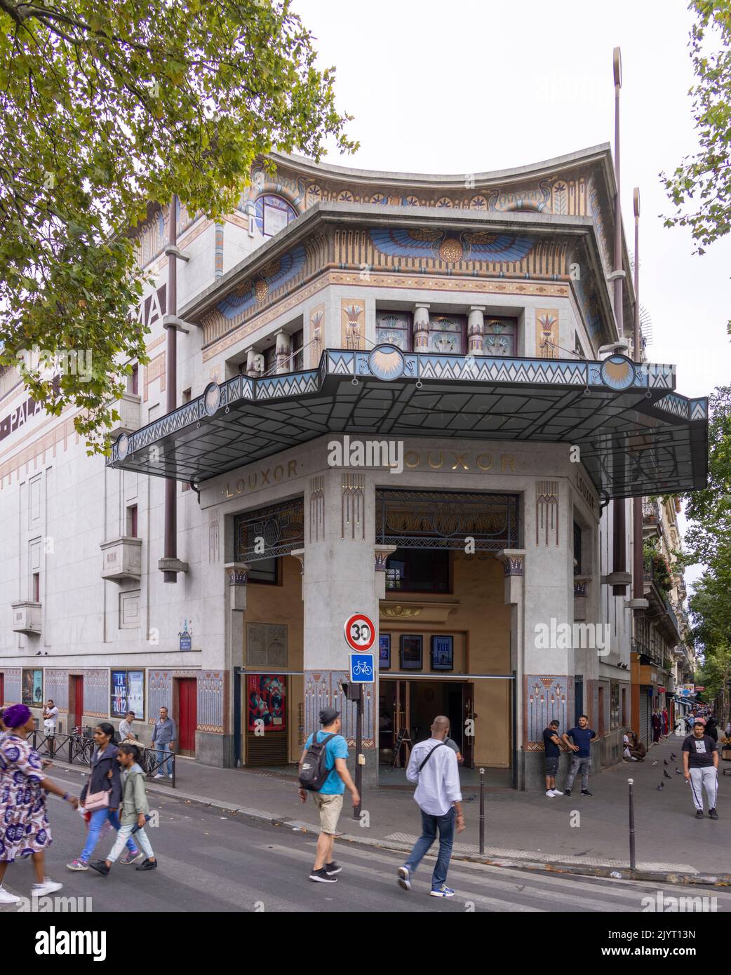 exterior, neo-Egyptian cinema Le Louxor, Paris, France Stock Photo - Alamy