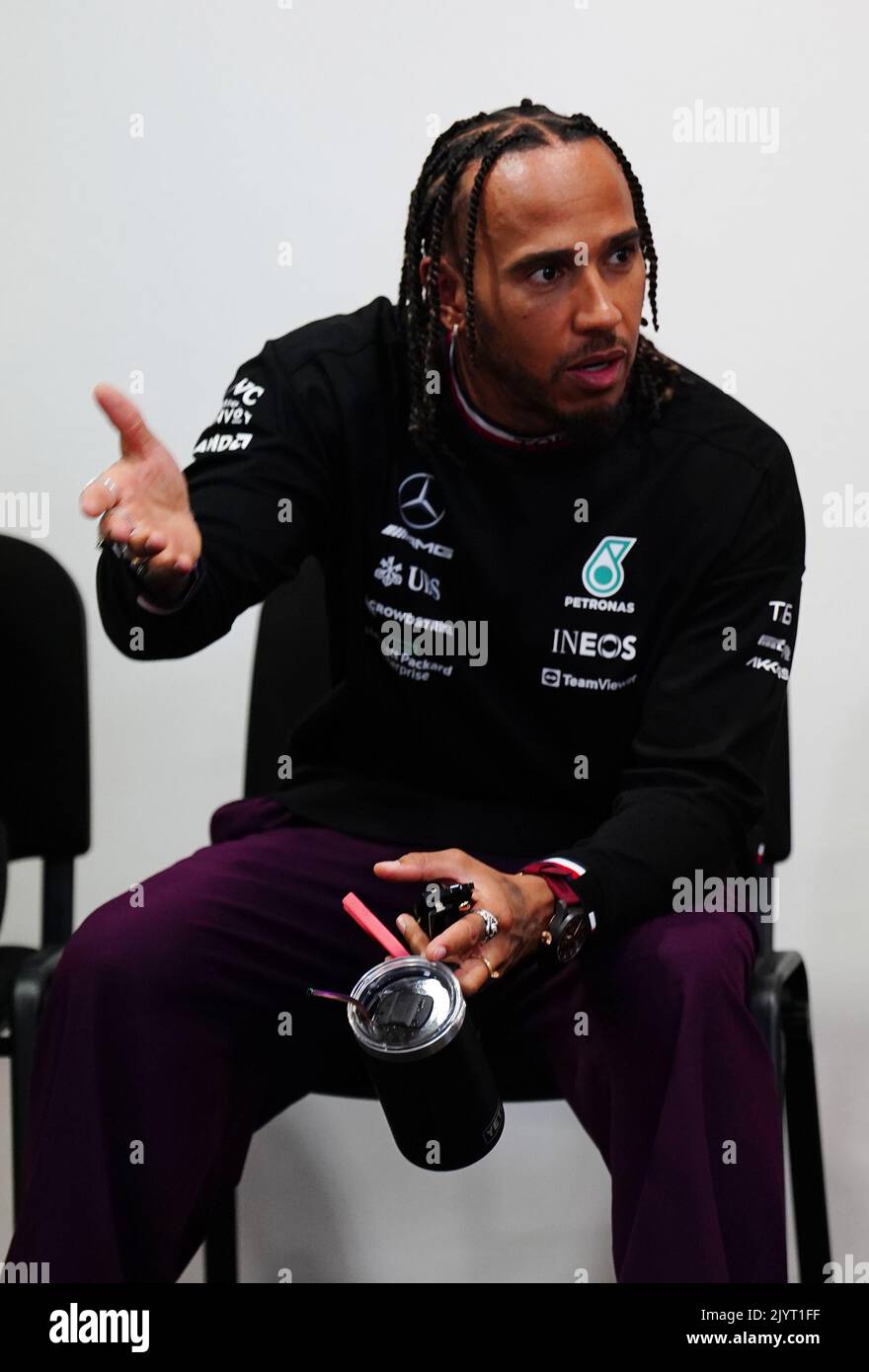 Mercedes' Lewis Hamilton during the preparation day at the Italian ...