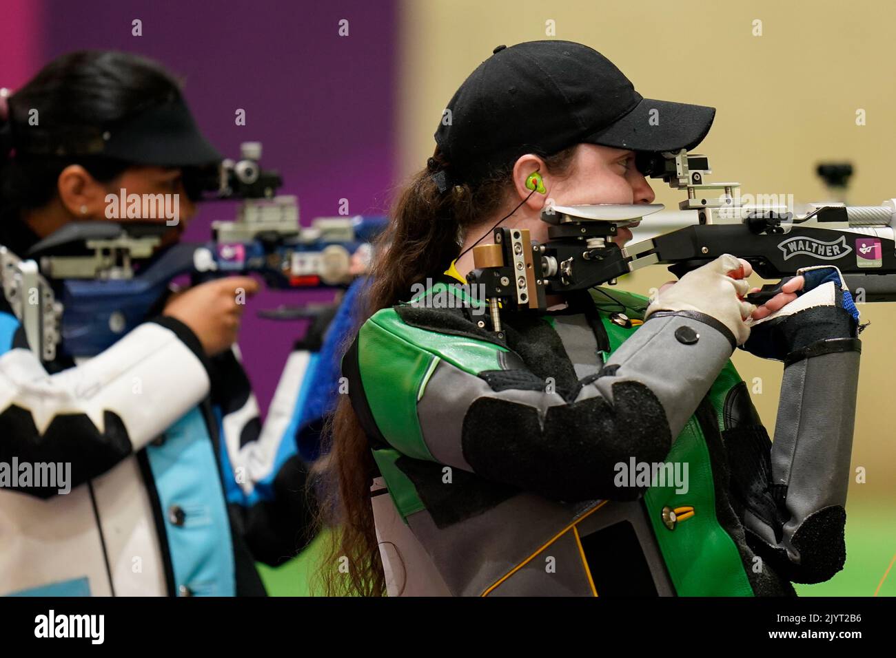 Australia's Elise Collier (right) during the Women's 10m Air Rifle ...