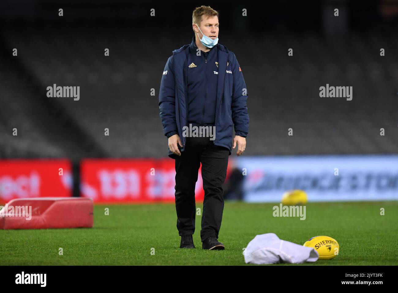 Hawthorn assistant coach Sam Mitchell during the AFL Round 19 match ...