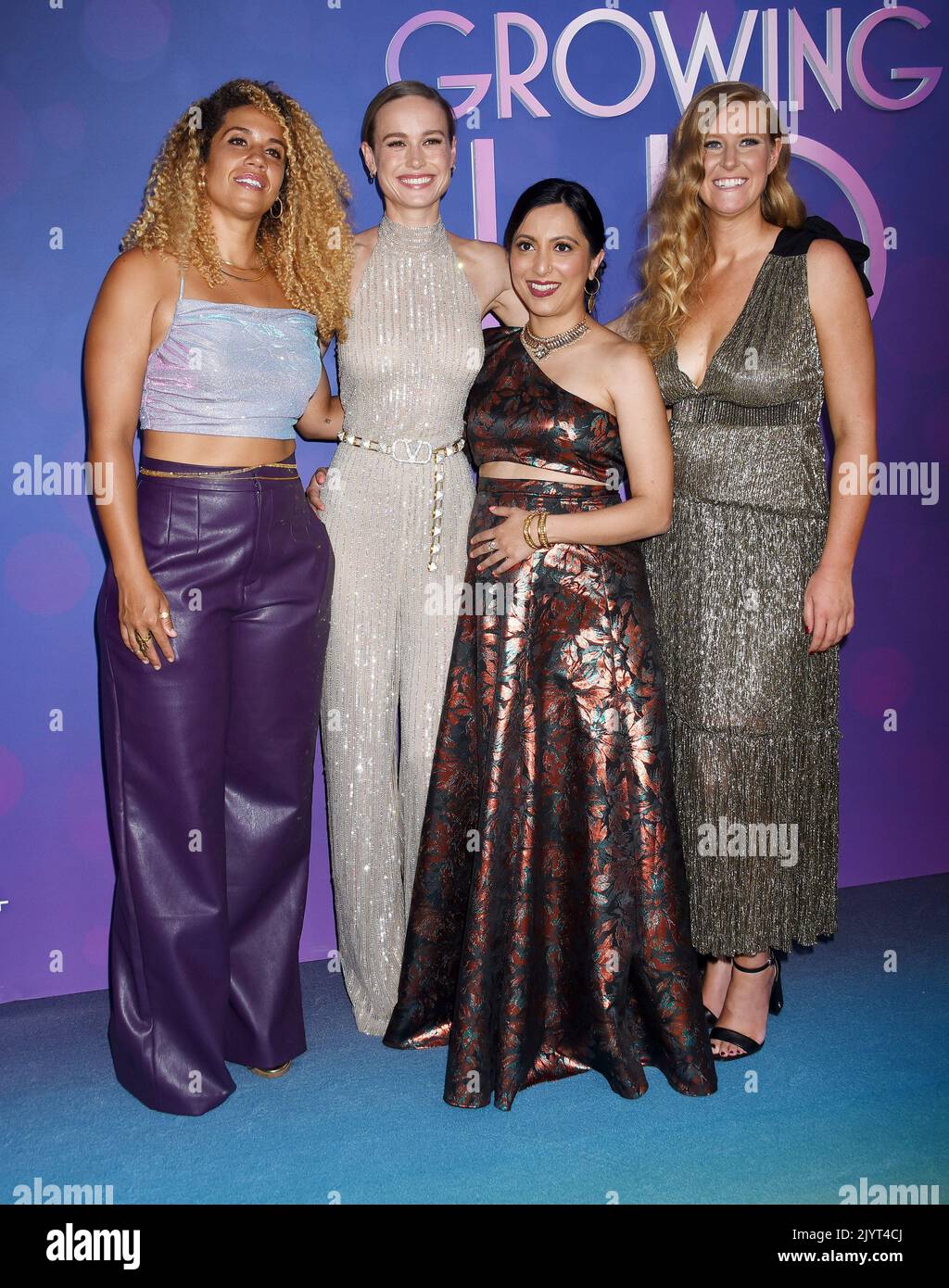 Carri Twigg, Brie Larson, Raeshem Nijhon and Nicole Galovski arriving to the "Growing Up ...