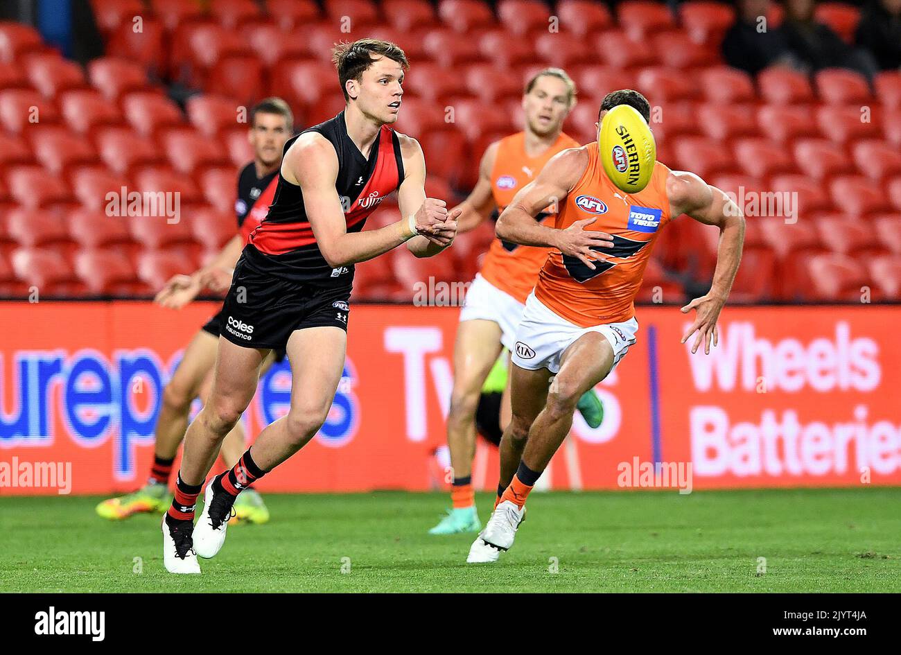 Jordan Ridley of the Bombers during the Round 19 AFL match between the ...