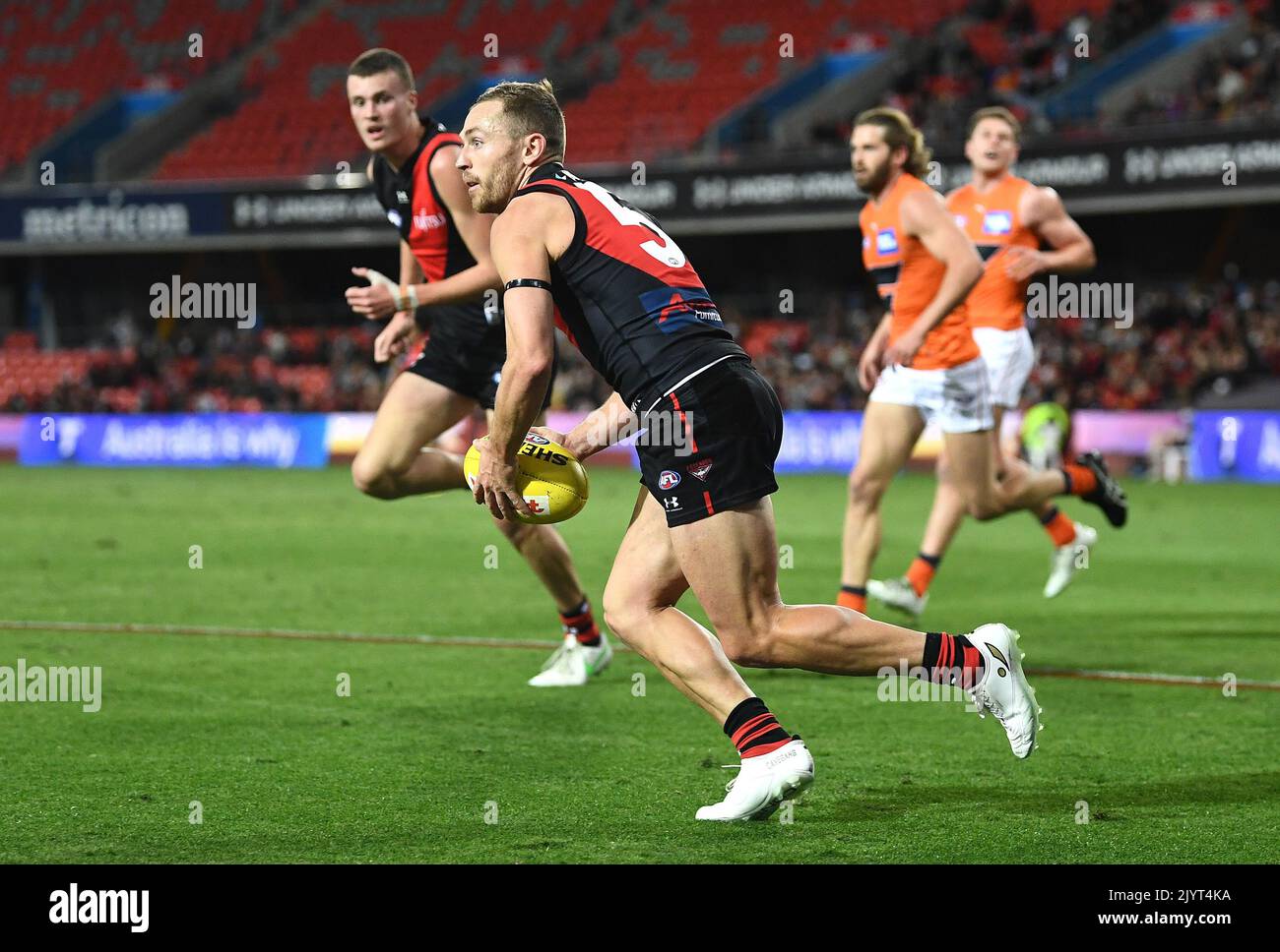 Devon Smith of the Bombers during the Round 19 AFL match between the ...