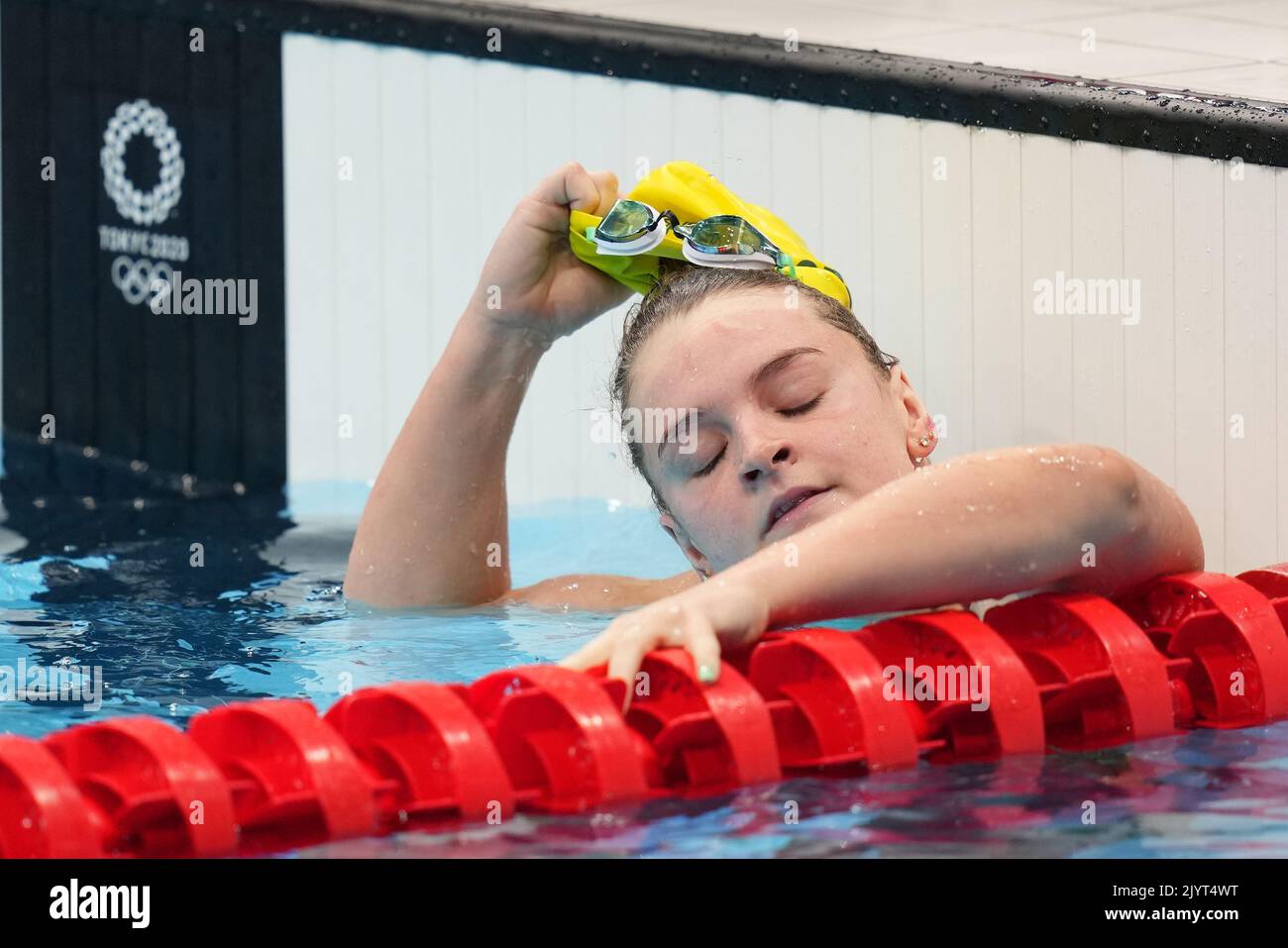 Chelsea Hodges of Australia reacts following the Women's 100m ...