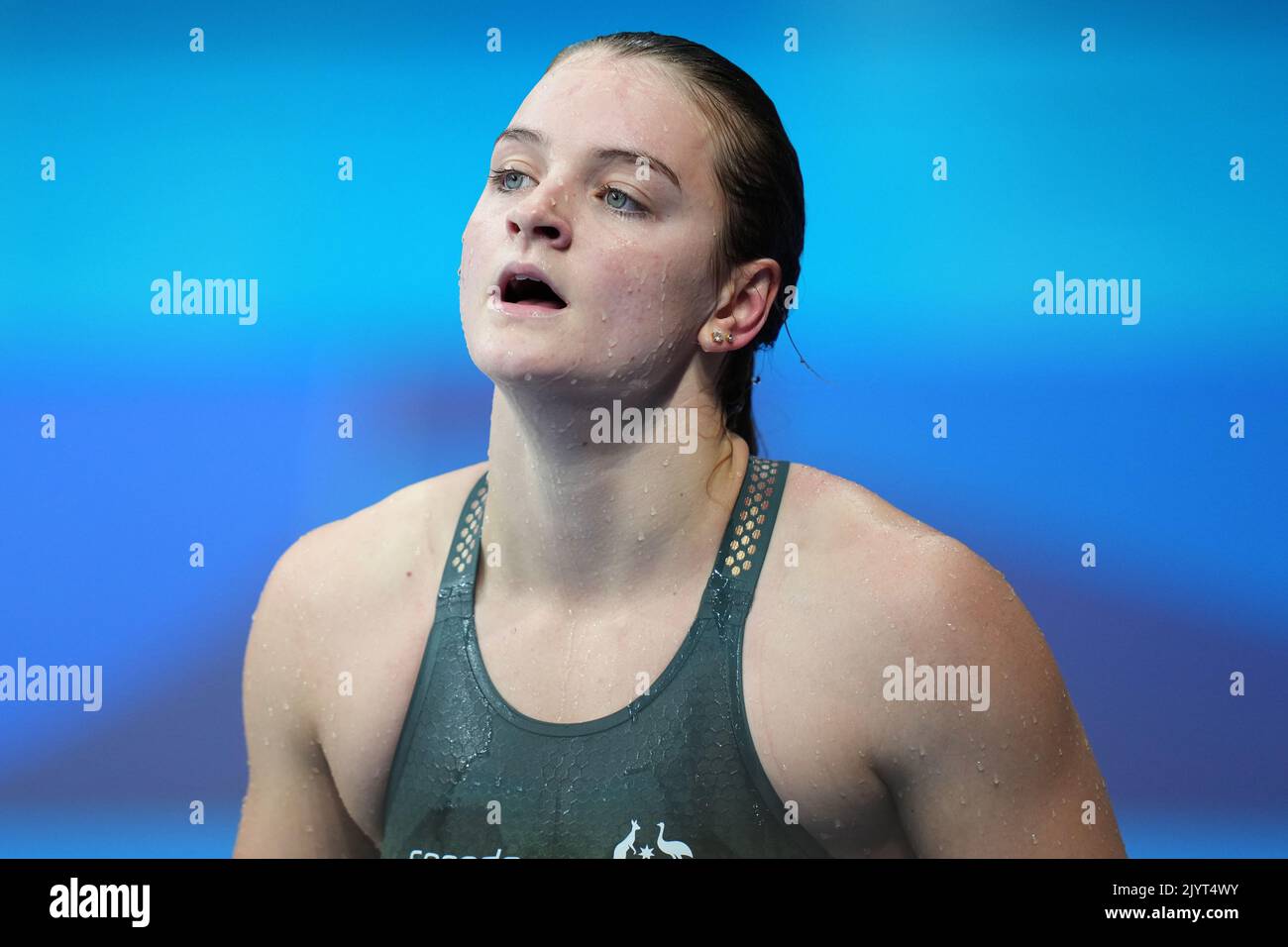 Chelsea Hodges of Australia following the Women's 100m Breaststroke ...