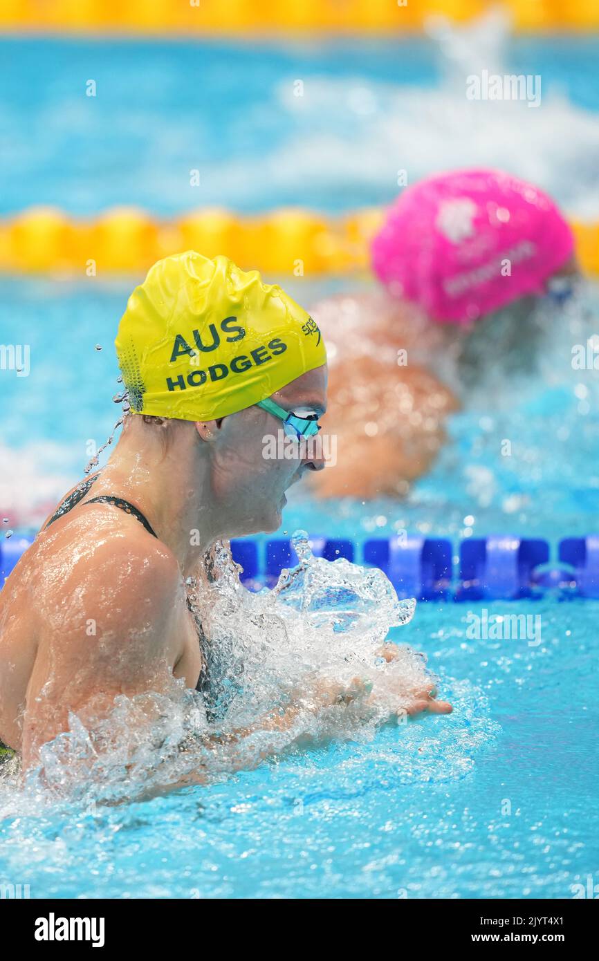 Chelsea Hodges of Australia in action during the Women's 100m ...