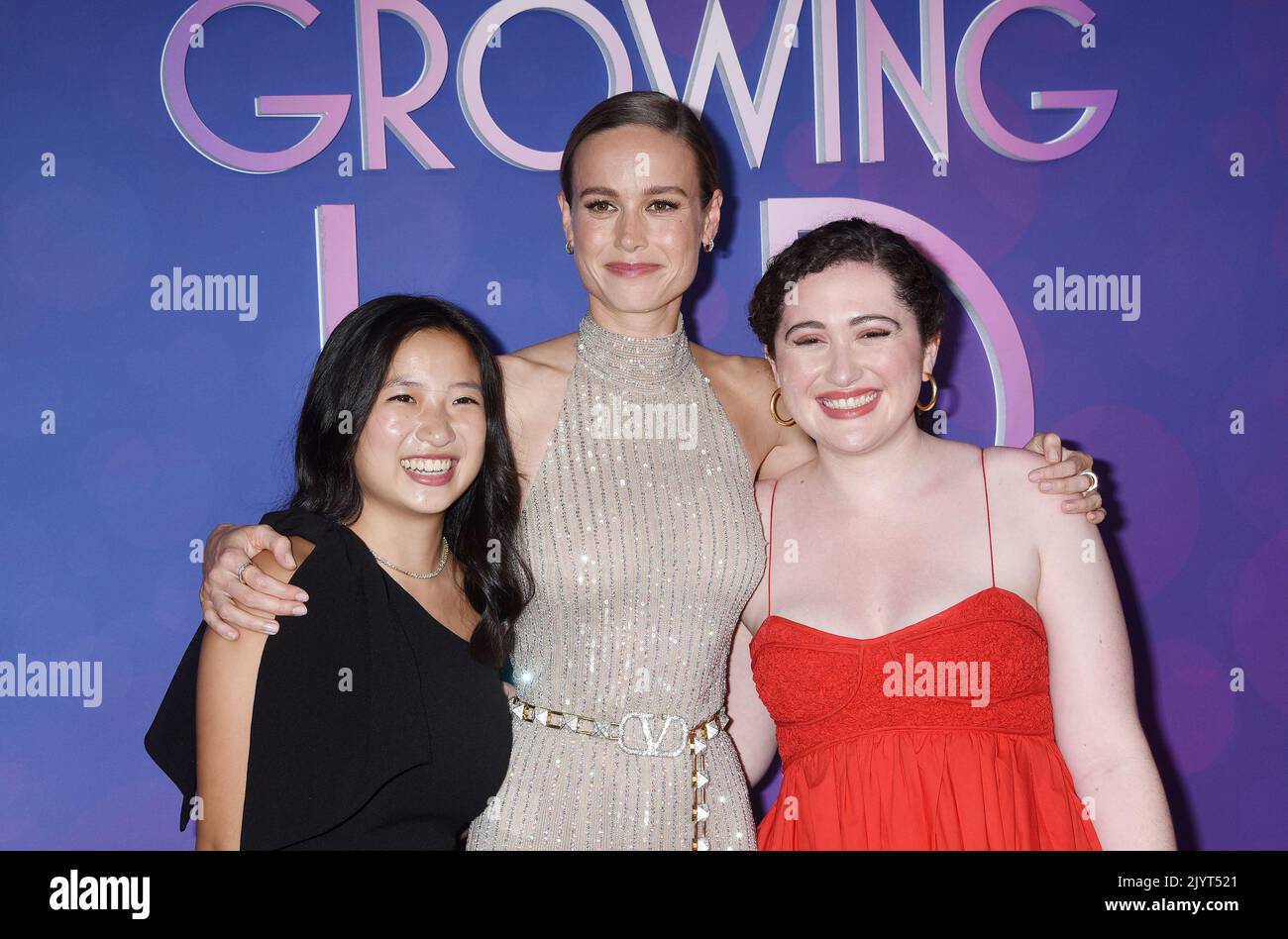 Isabel Lam, Brie Larson and Clare Della Valle arriving to the "Growing ...