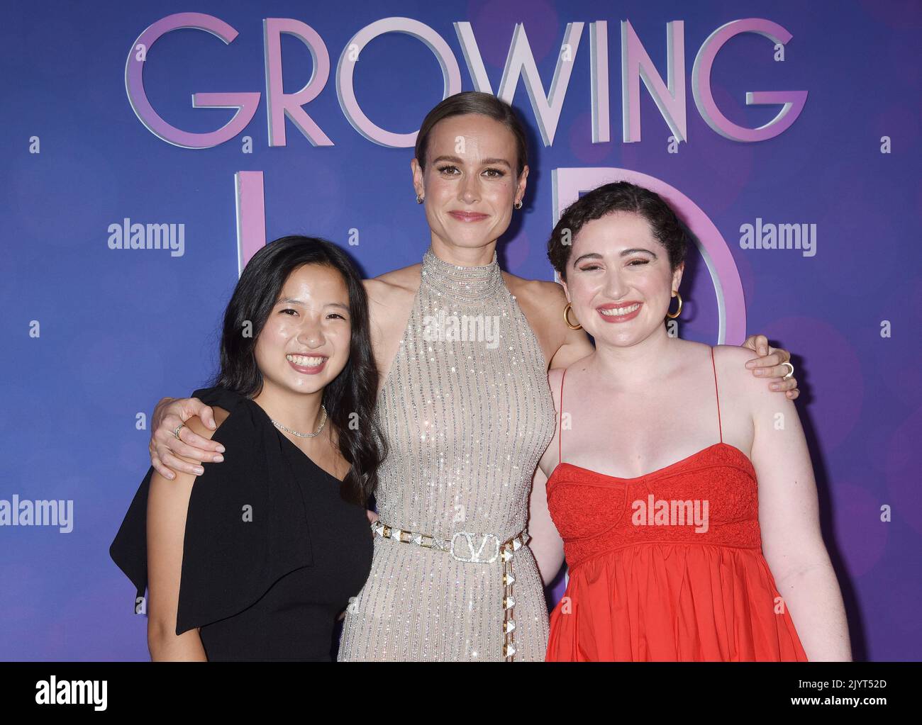 Isabel Lam, Brie Larson and Clare Della Valle arriving to the "Growing ...