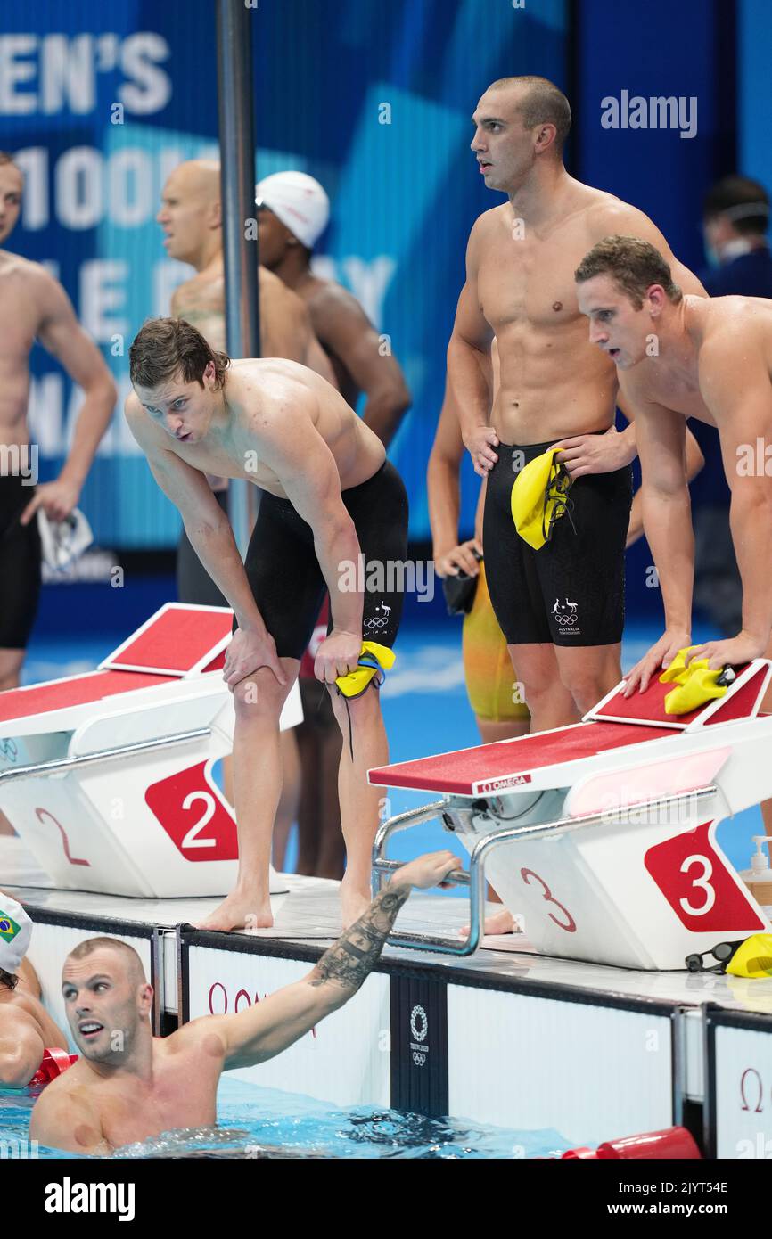 Australia’s 4x100m freestyle relay team of Matthew Temple, Zac Incerti ...