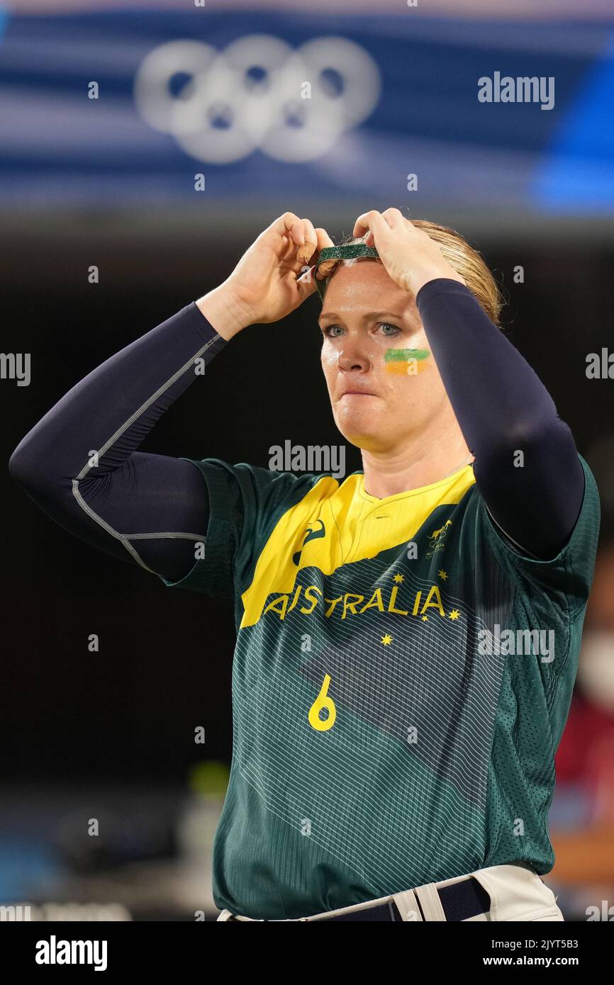 Ellen Roberts of Australia during Women’s Softball opening round natch ...