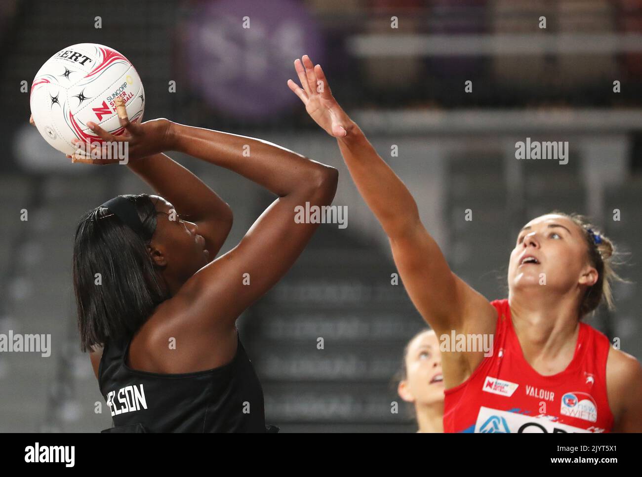 Shimona Nelson of the Magpies in action during the Round 12 Super ...