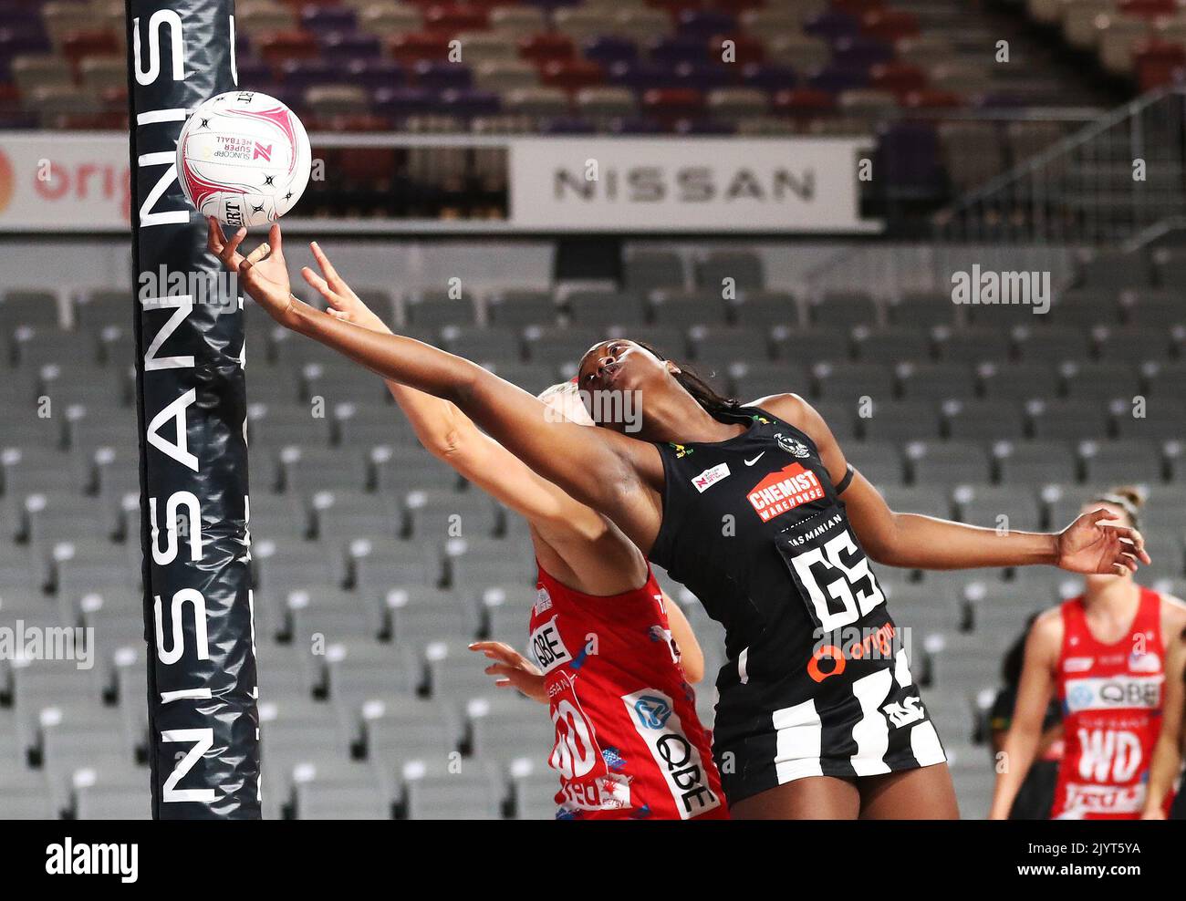 Shimona Nelson of the Magpies in action during the Round 12 Super ...