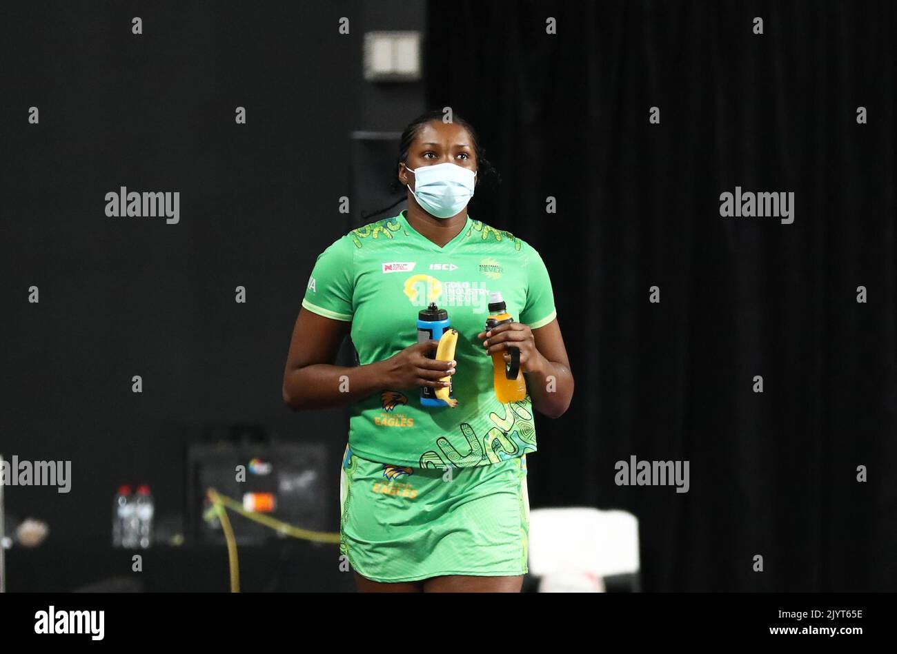 Jhaniele Fowler during the Round 12 Super Netball match between the ...