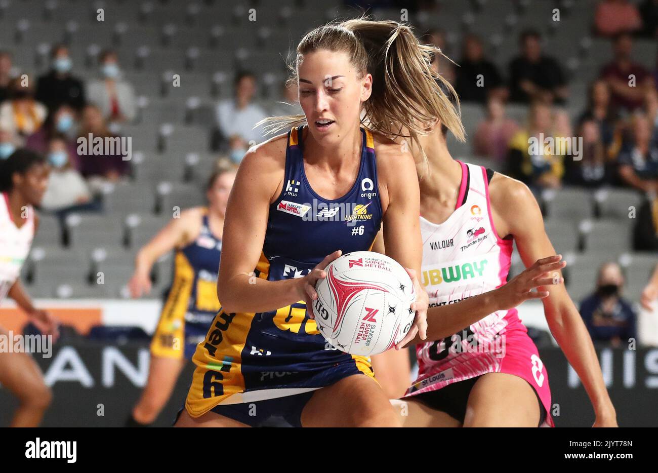 Cara Koenen of the Lightning in action during the Round 12 Super ...