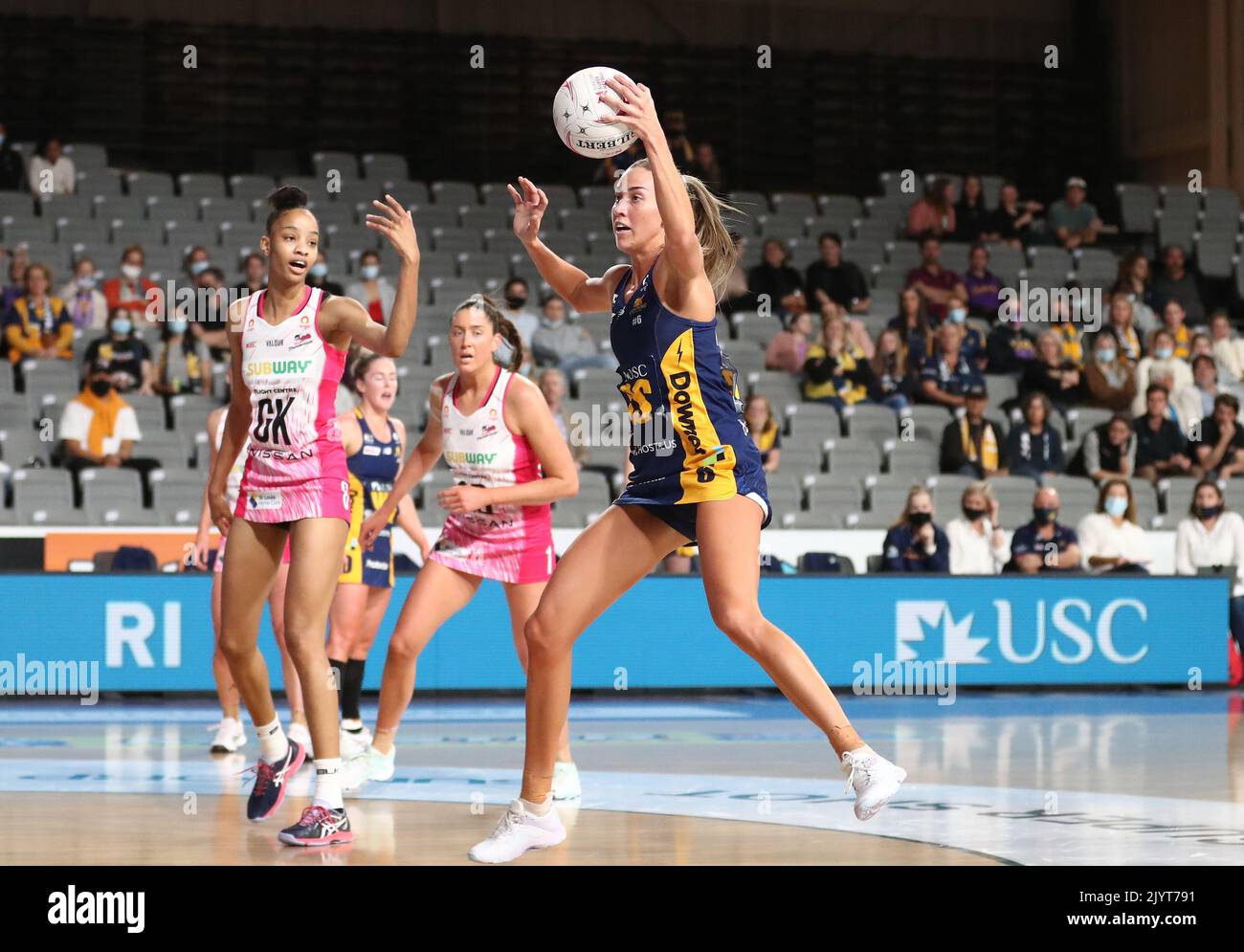 Cara Koenen of the Lightning in action during the Round 12 Super ...