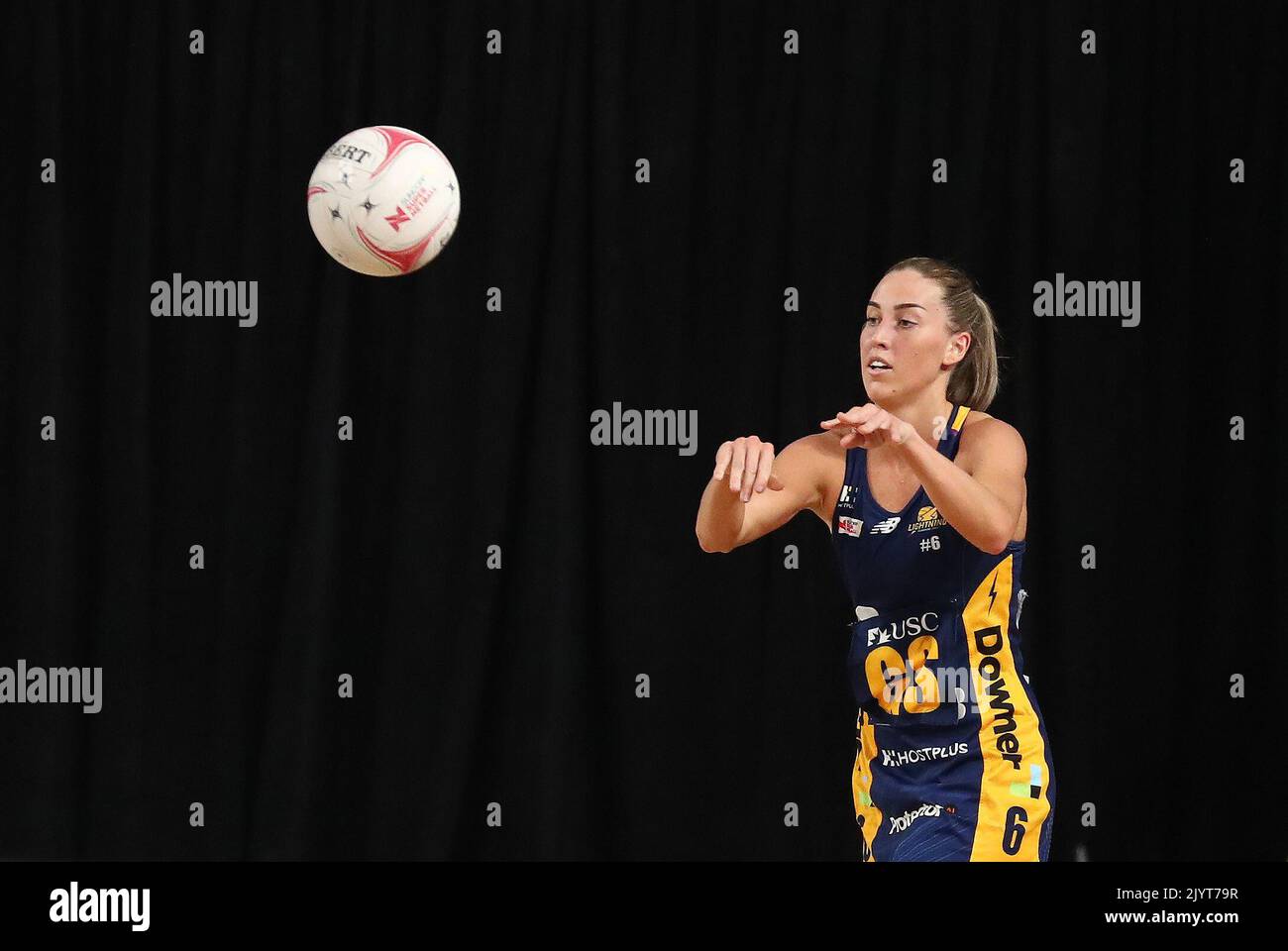 Cara Koenen of the Lightning in action during the Round 12 Super ...