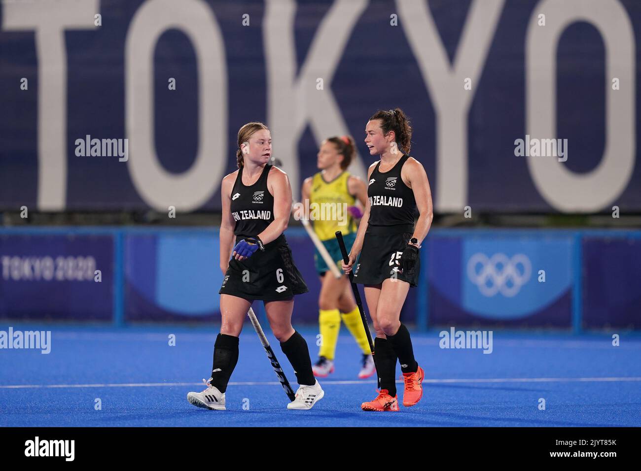 Hope Ralph and Kelsey Smith of New Zealand during the Women’s Pool B ...