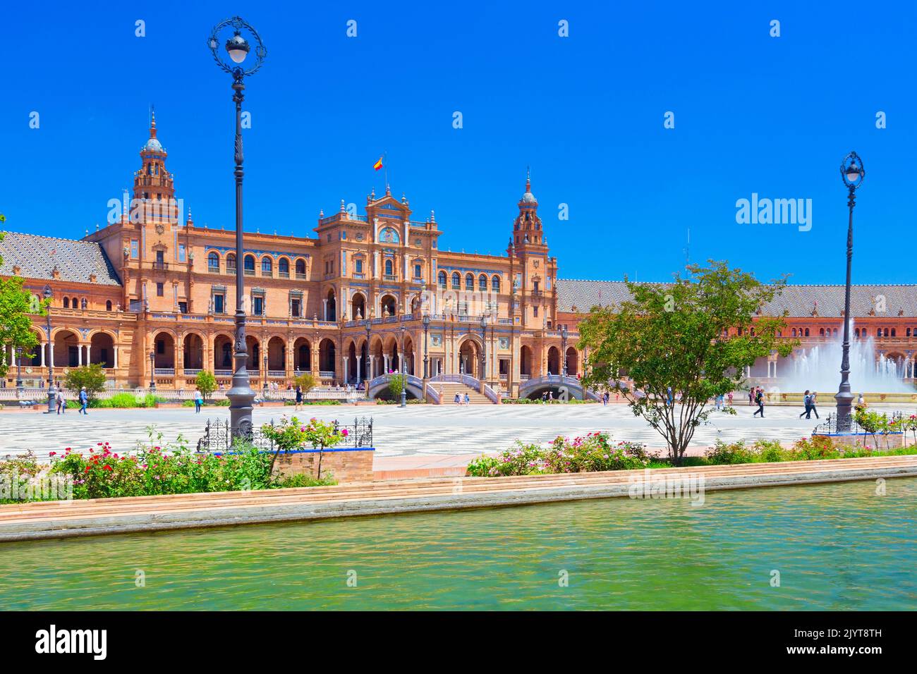 Sevilla plaza de espana aerial hi-res stock photography and images - Alamy