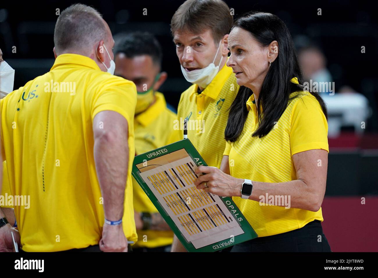 Opals coach Sandy Brondello right during the Women's Preliminaries ...