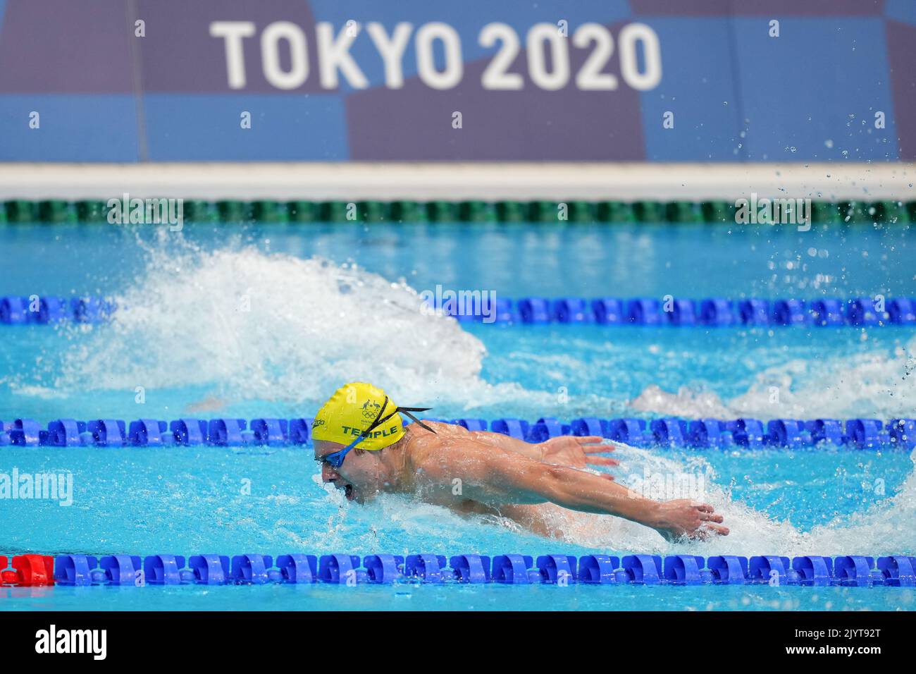 Matthew Temple of Australia competes in the Men’s 50m Butterfly Final ...