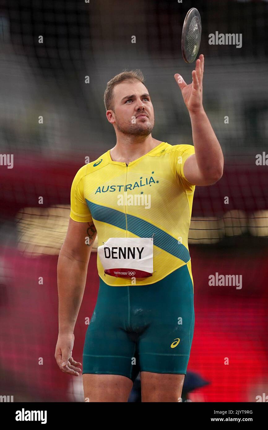 Matthew Denny of Australia during the Men’s Discus Throw Final at the ...
