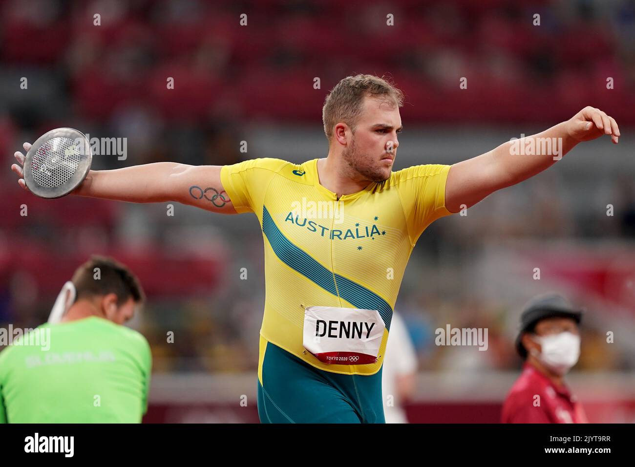 Matthew Denny of Australia prepares to throw during the Men’s Discus ...