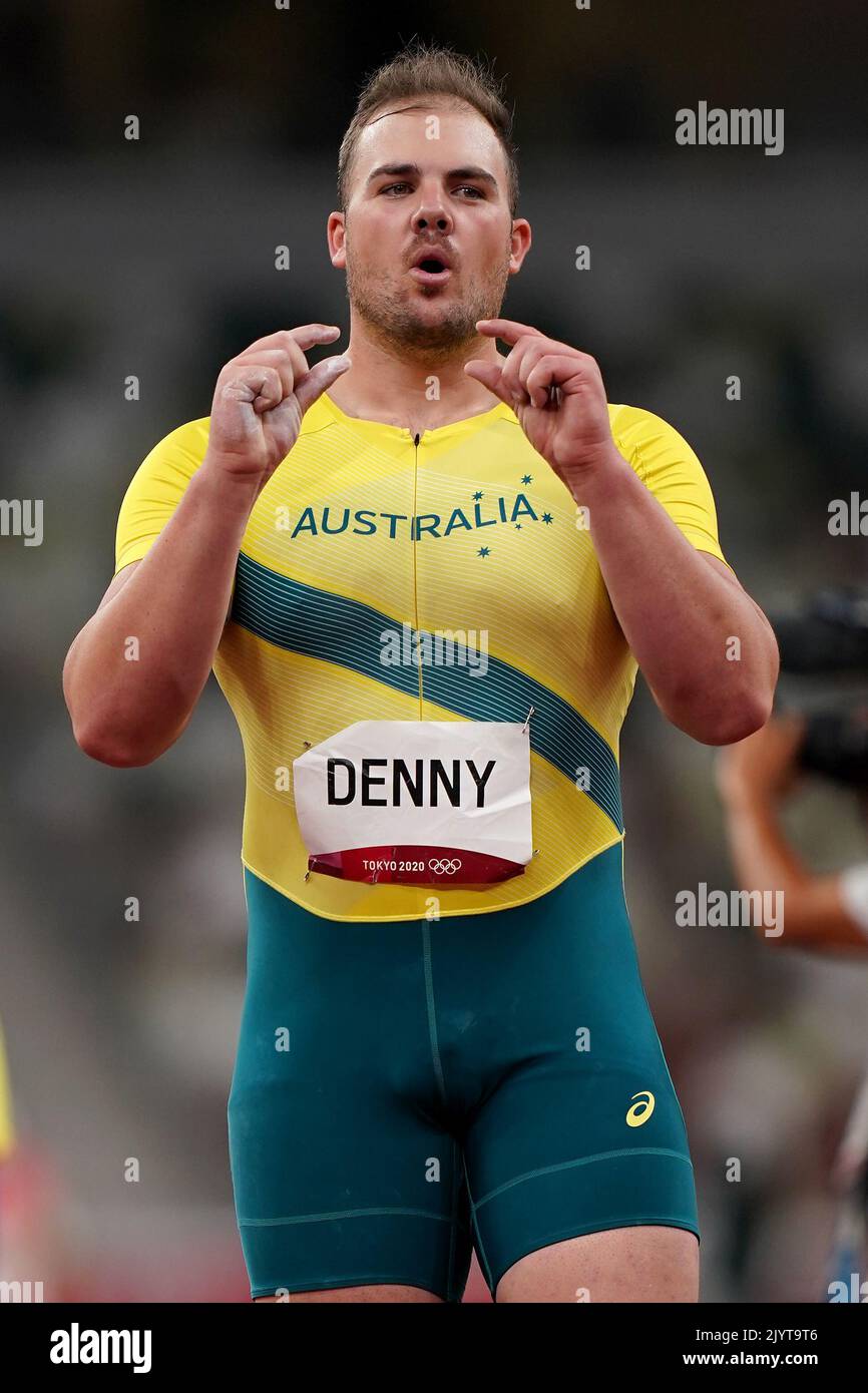 Matthew Denny of Australia gestures after narrowly missing the bronze ...